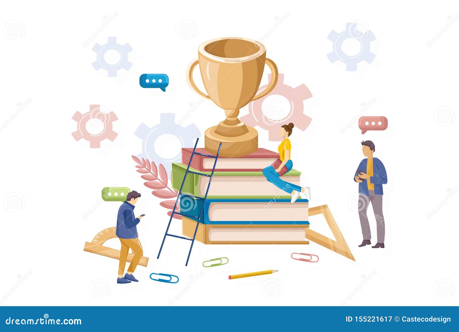 Award Winning Knowledge Competition Prize Vector Flat Style Symbol ...