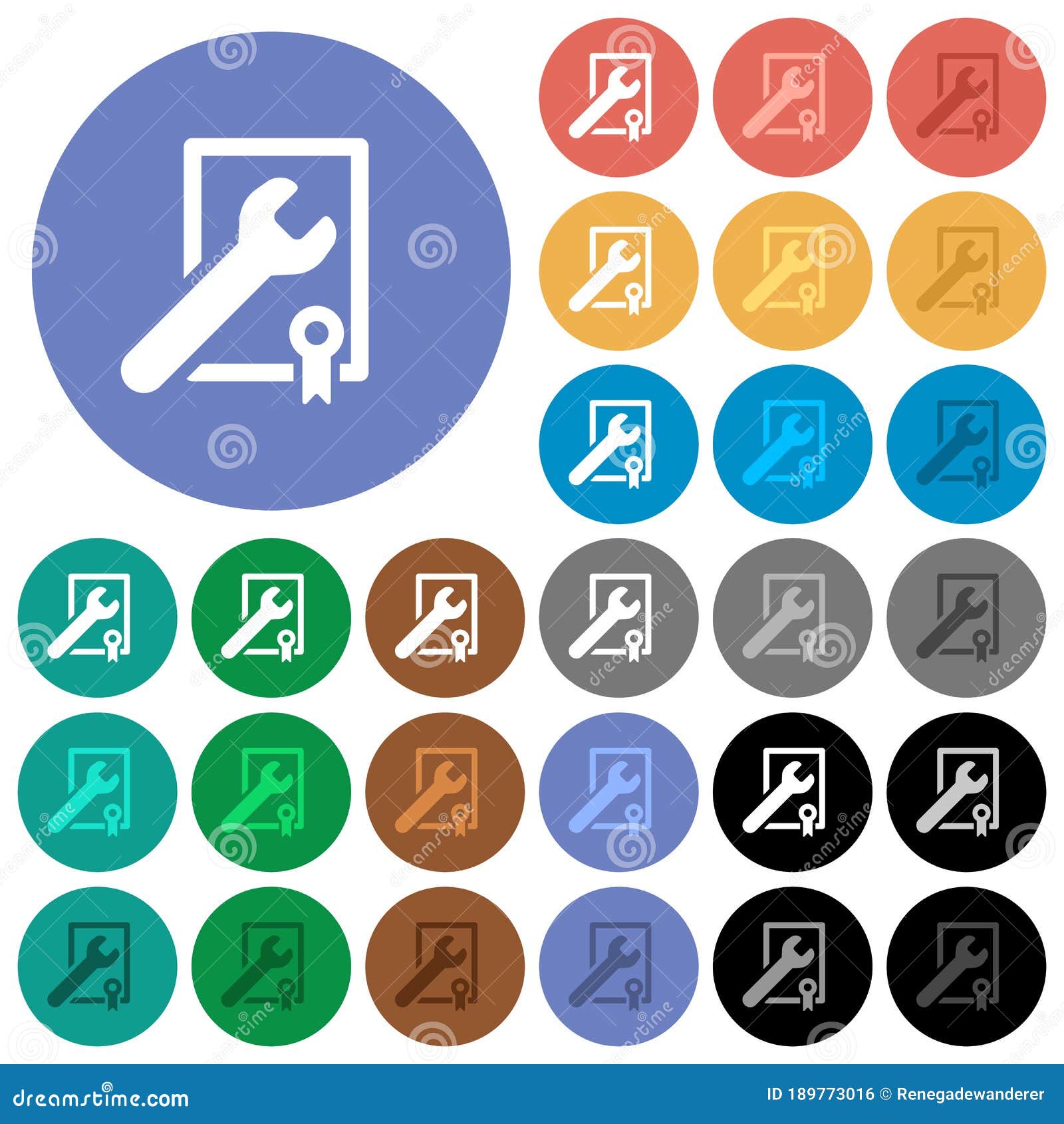 Award Winning Services Round Flat Multi Colored Icons Stock Vector ...