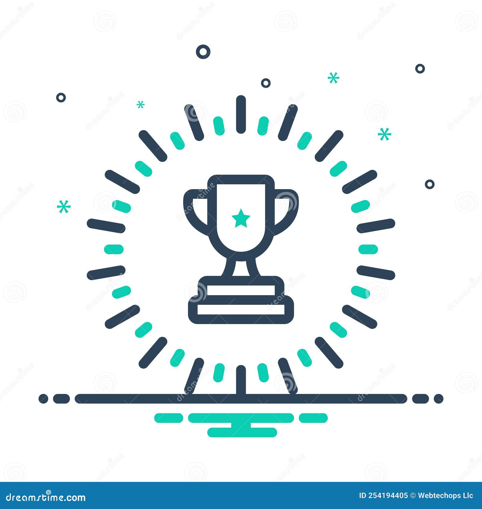 Mix Icon for Awarded, Bestow and Winner Stock Illustration ...