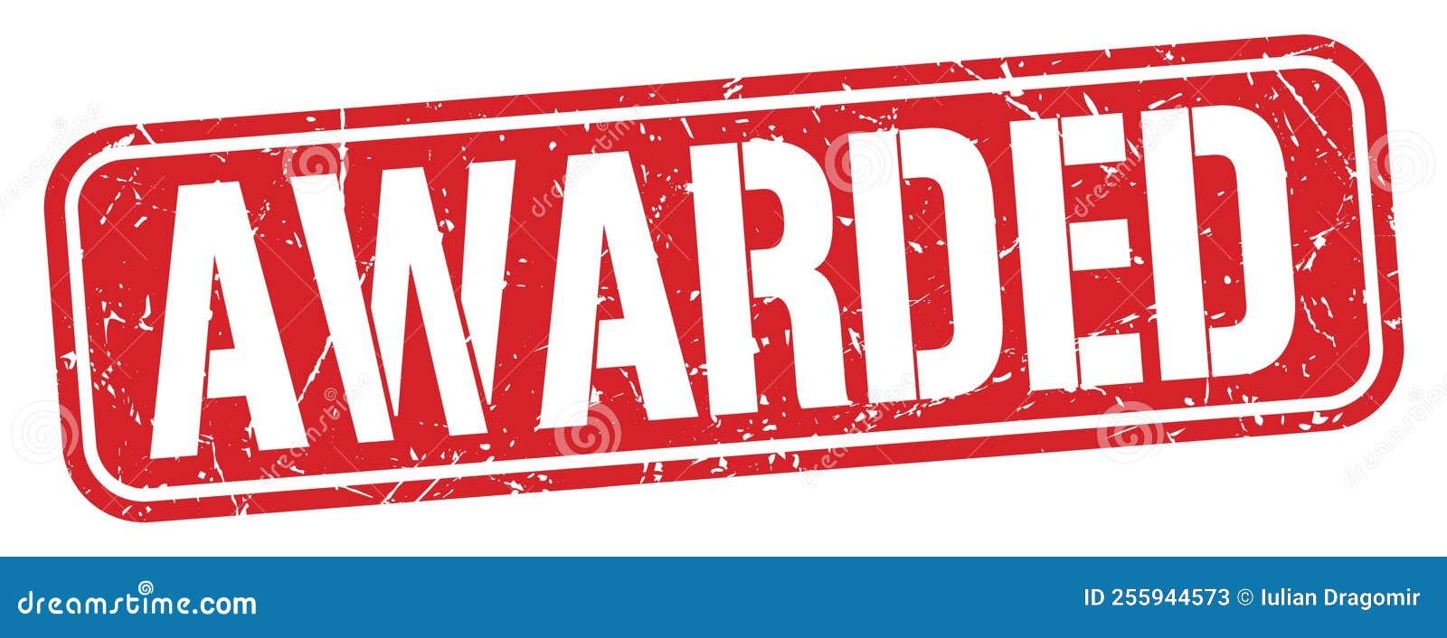 AWARDED Text Written on Red Stamp Sign Stock Illustration ...