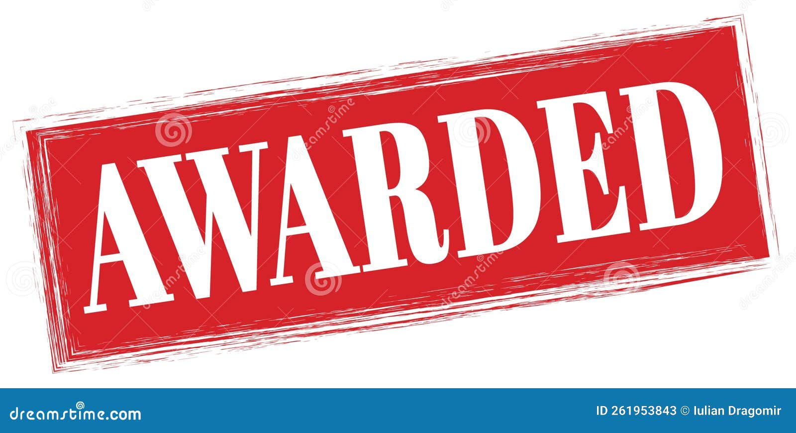 AWARDED Text Written on Red Stamp Sign Stock Image - Image of sign ...