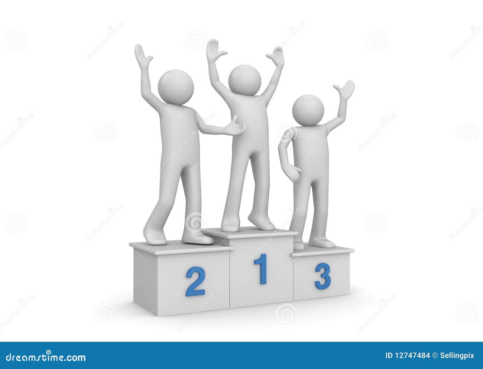 Awarding Ceremony, Winners On Pedestal Stock Images - Image: 12747484