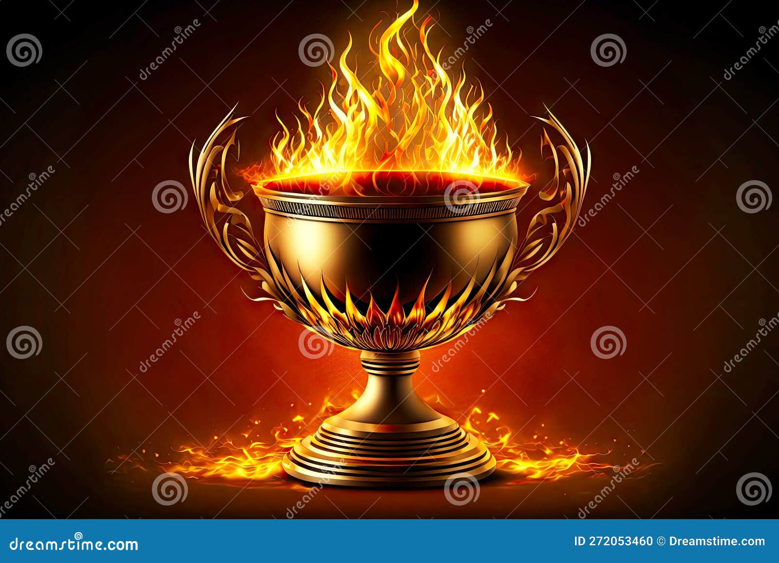 Awarding of Winners of Golden Cup in Fire with Flames Stock ...