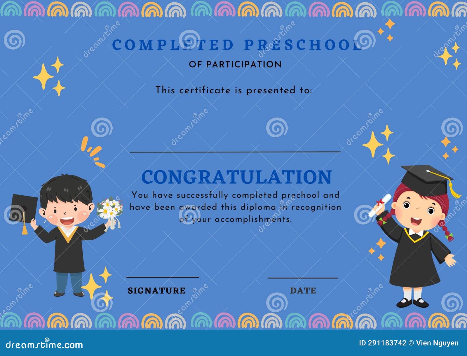 Awards and Certificates Template for Kids - 2 Stock Illustration ...