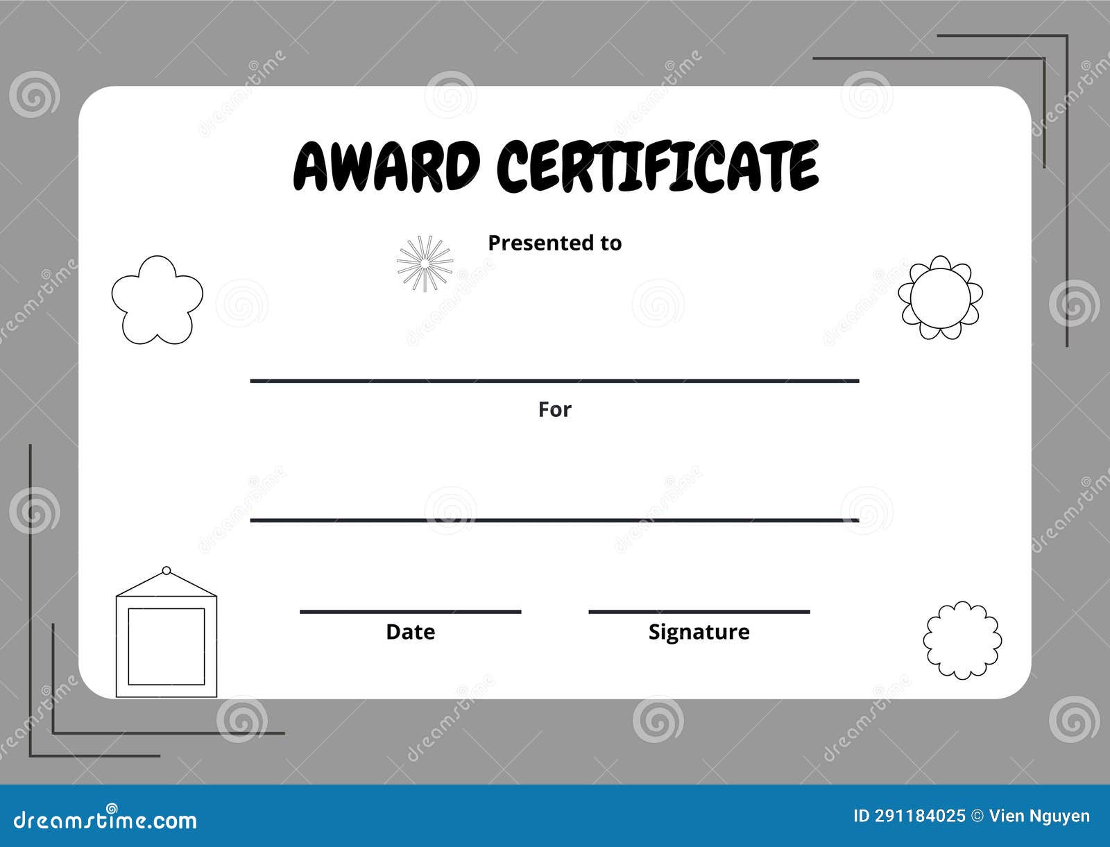 Awards and Certificates Template for Kids, Blank Awards Stock ...
