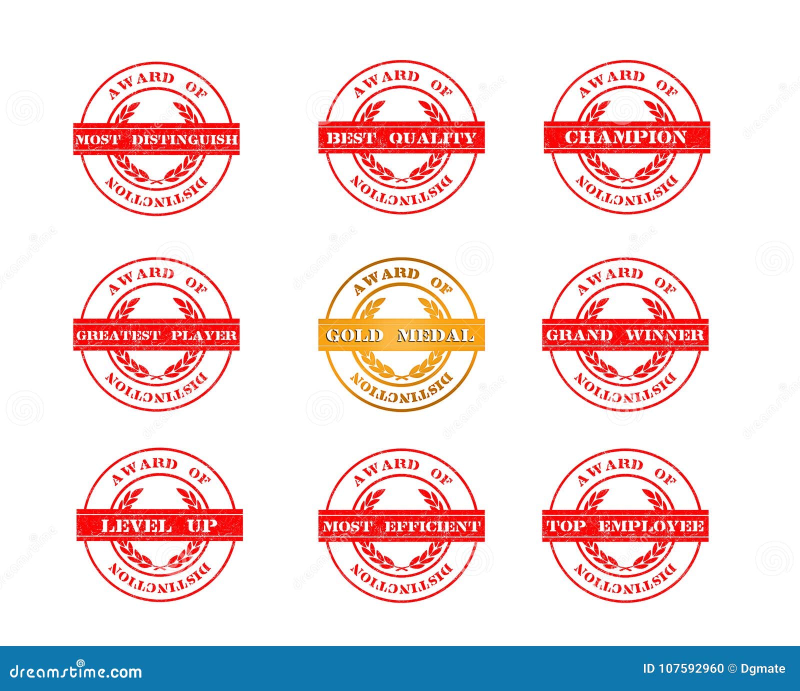 Awards of Distinction stock illustration. Illustration of rectangle ...