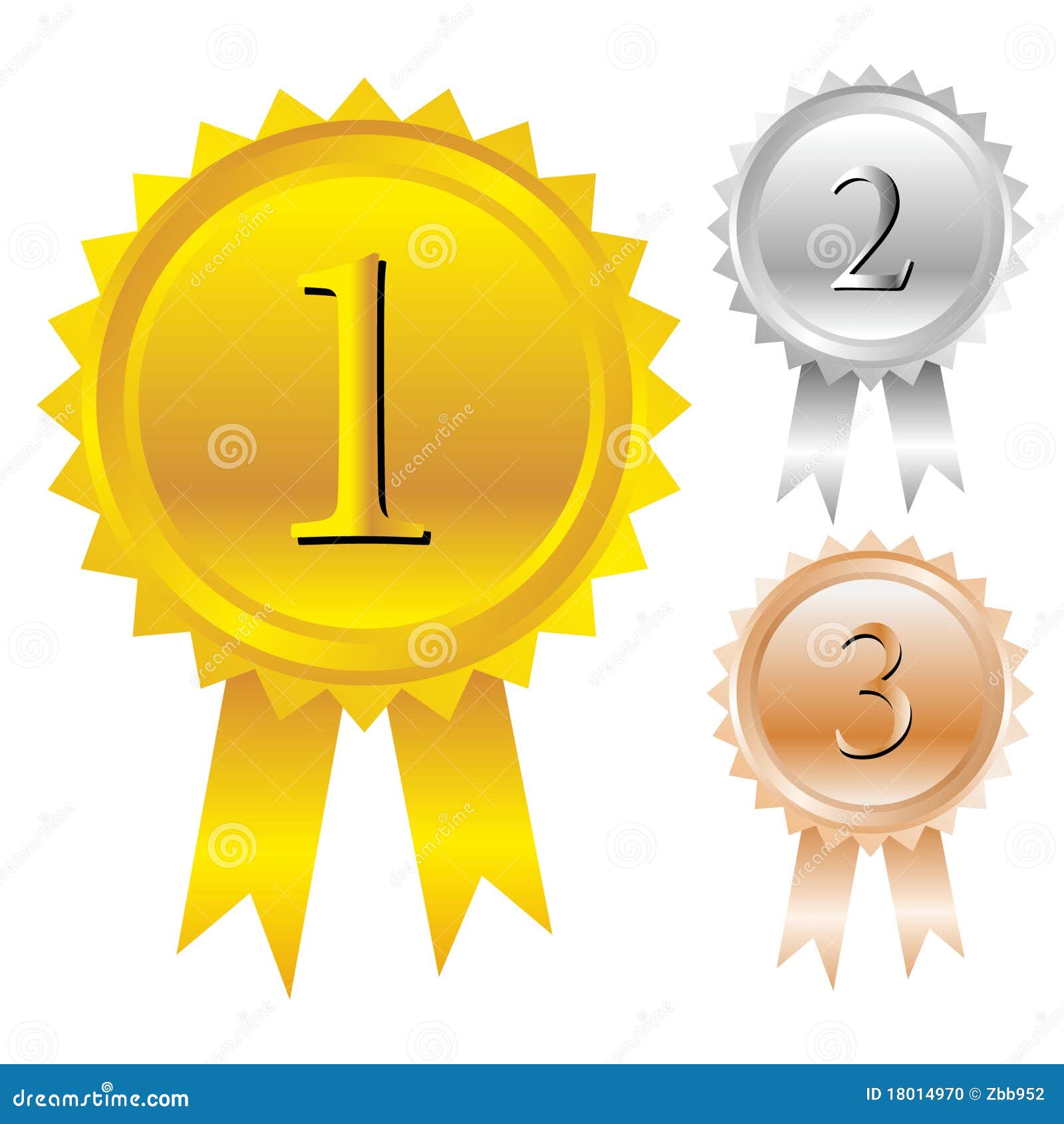 Awards icon set stock vector. Illustration of success - 18014970