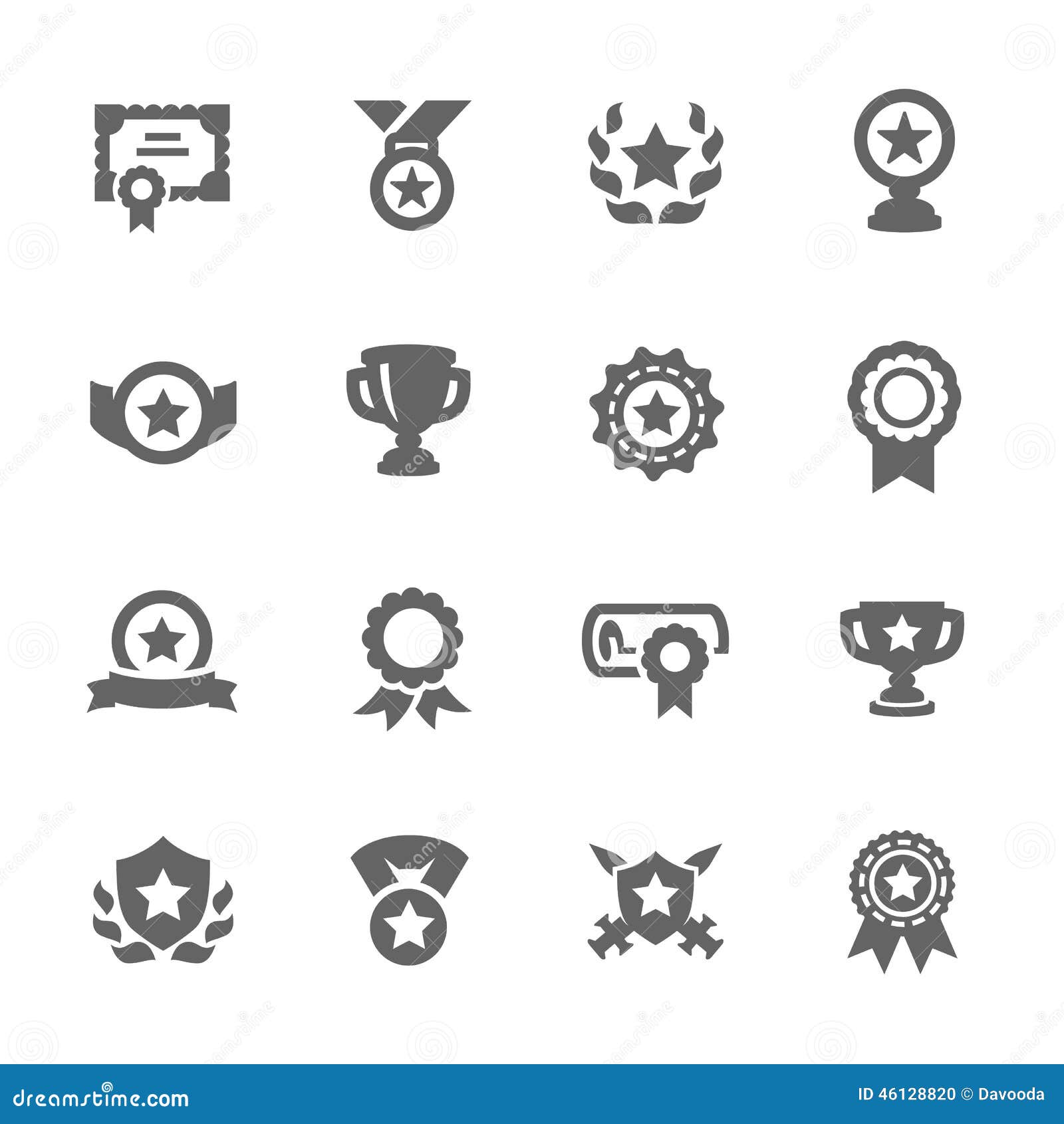 Awards Icons stock vector. Illustration of seal, incentive - 46128820