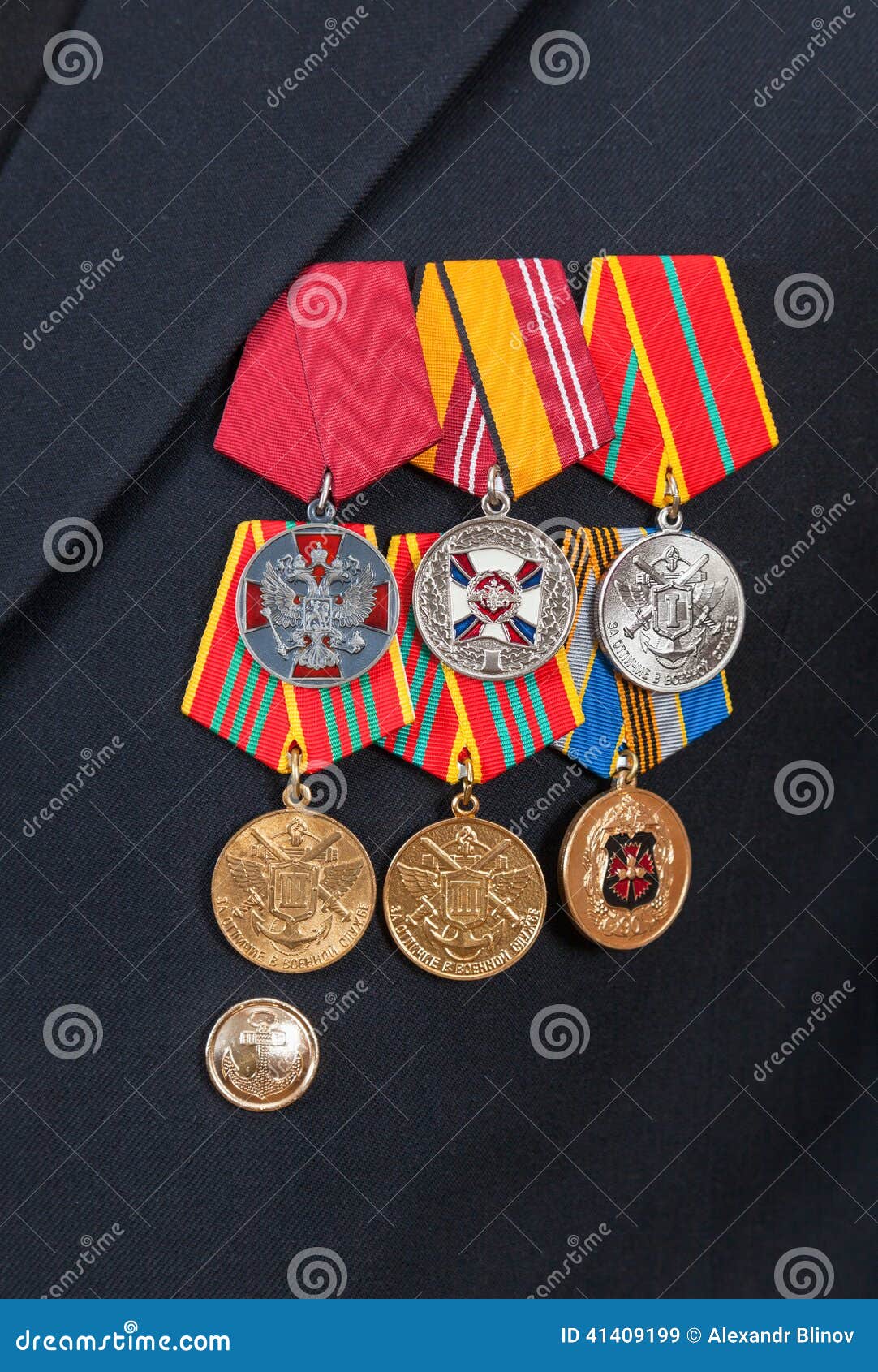 Awards and Medals on the Russian Navy Uniform Stock Image - Image of ...