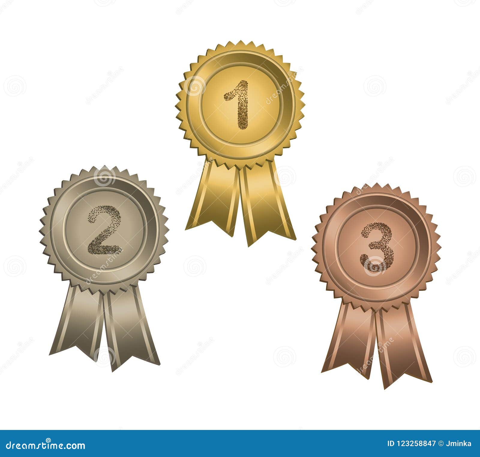 Awards with numbers stock vector. Illustration of plaque - 123258847