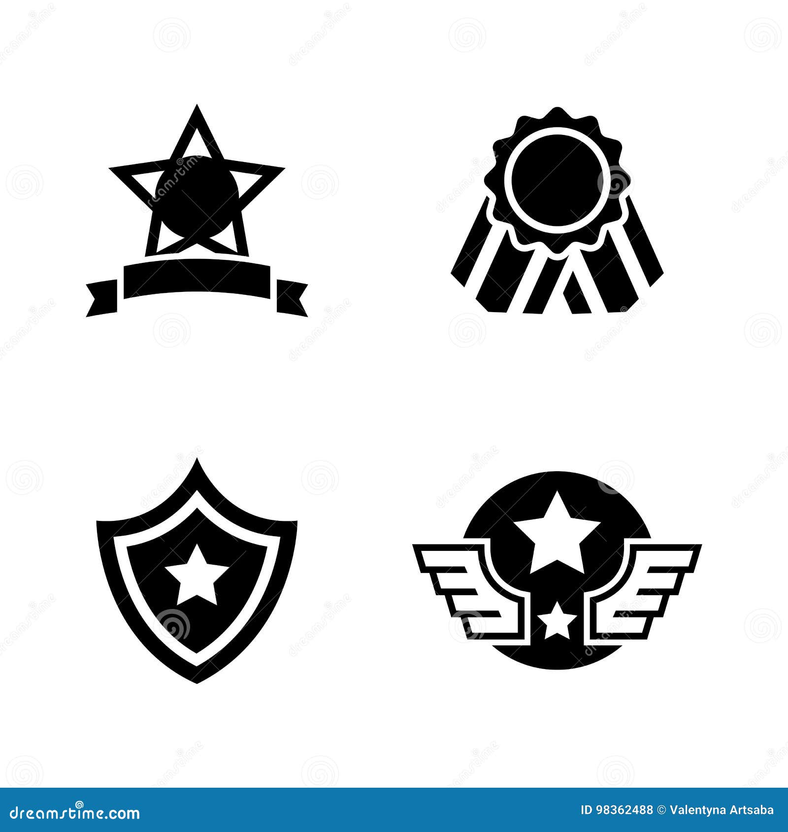 Awards. Simple Related Vector Icons Stock Vector - Illustration of ...