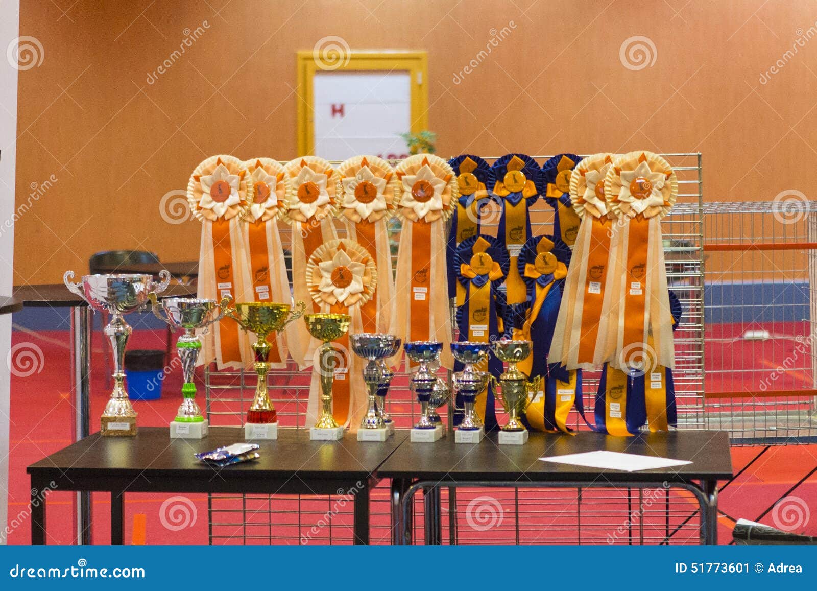 Awards and Ribbons on a Table Editorial Photo - Image of competition ...