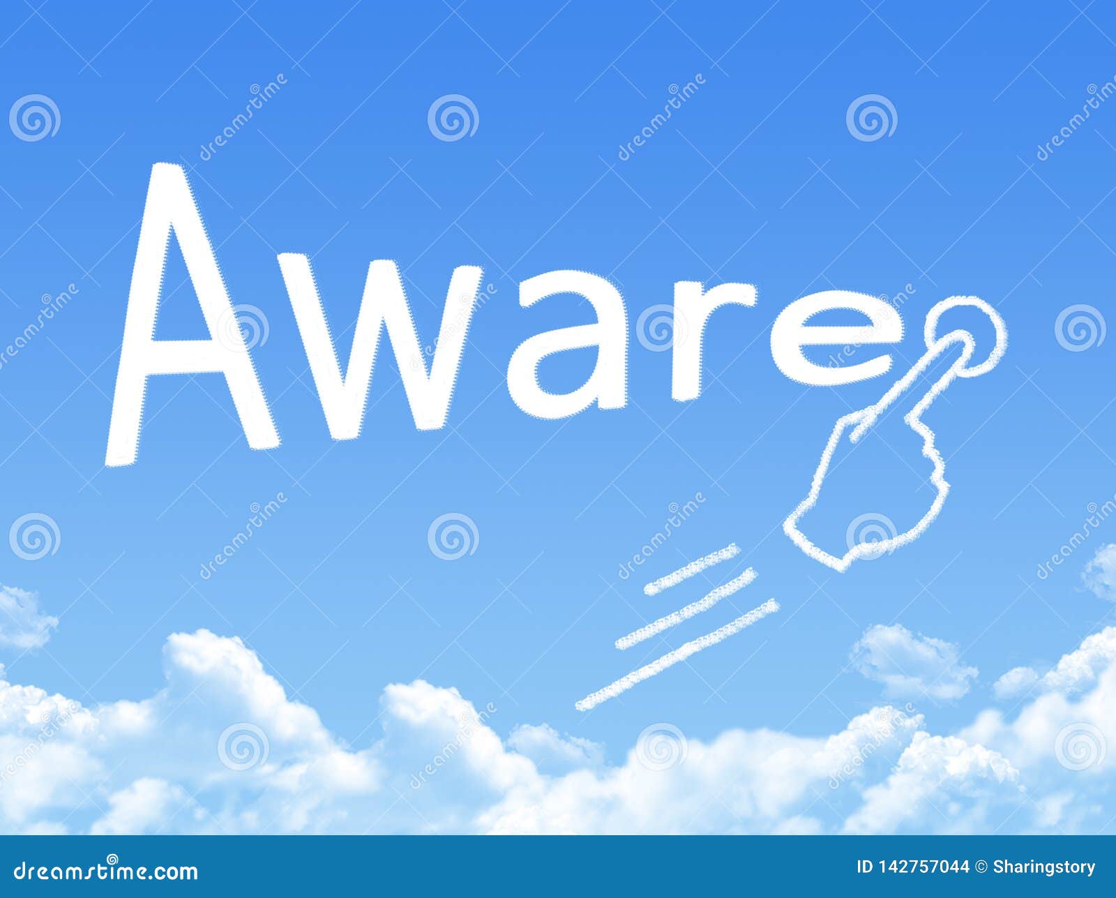 Aware message cloud shape stock illustration. Illustration of ...