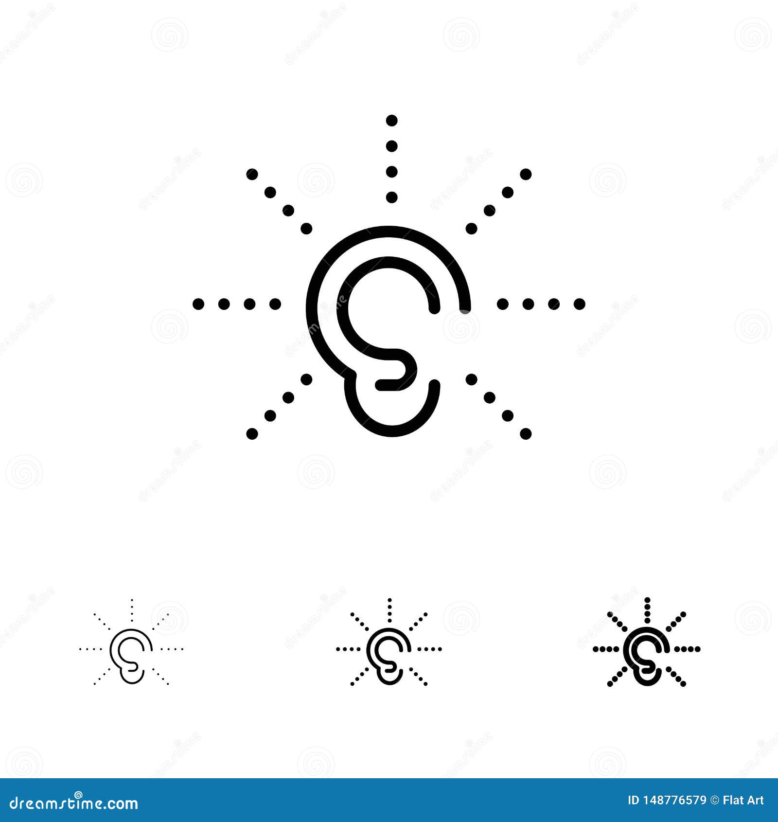 Awareness, Ear, Hear, Hearing, Listen Blue Icon On Abstract Cloud ...