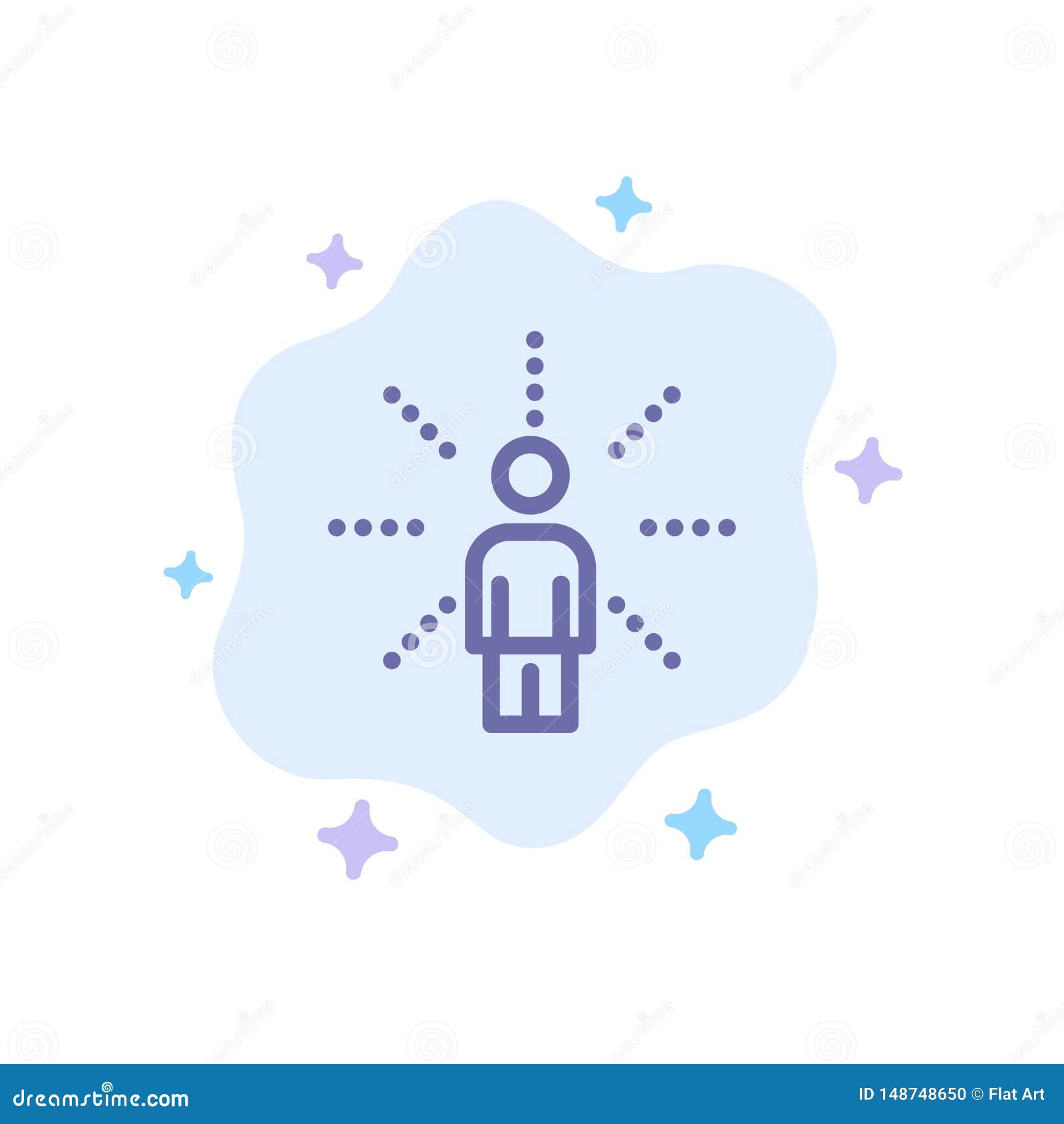 Awareness, Feel, Human, Perception, Sense Blue Icon on Abstract Cloud ...