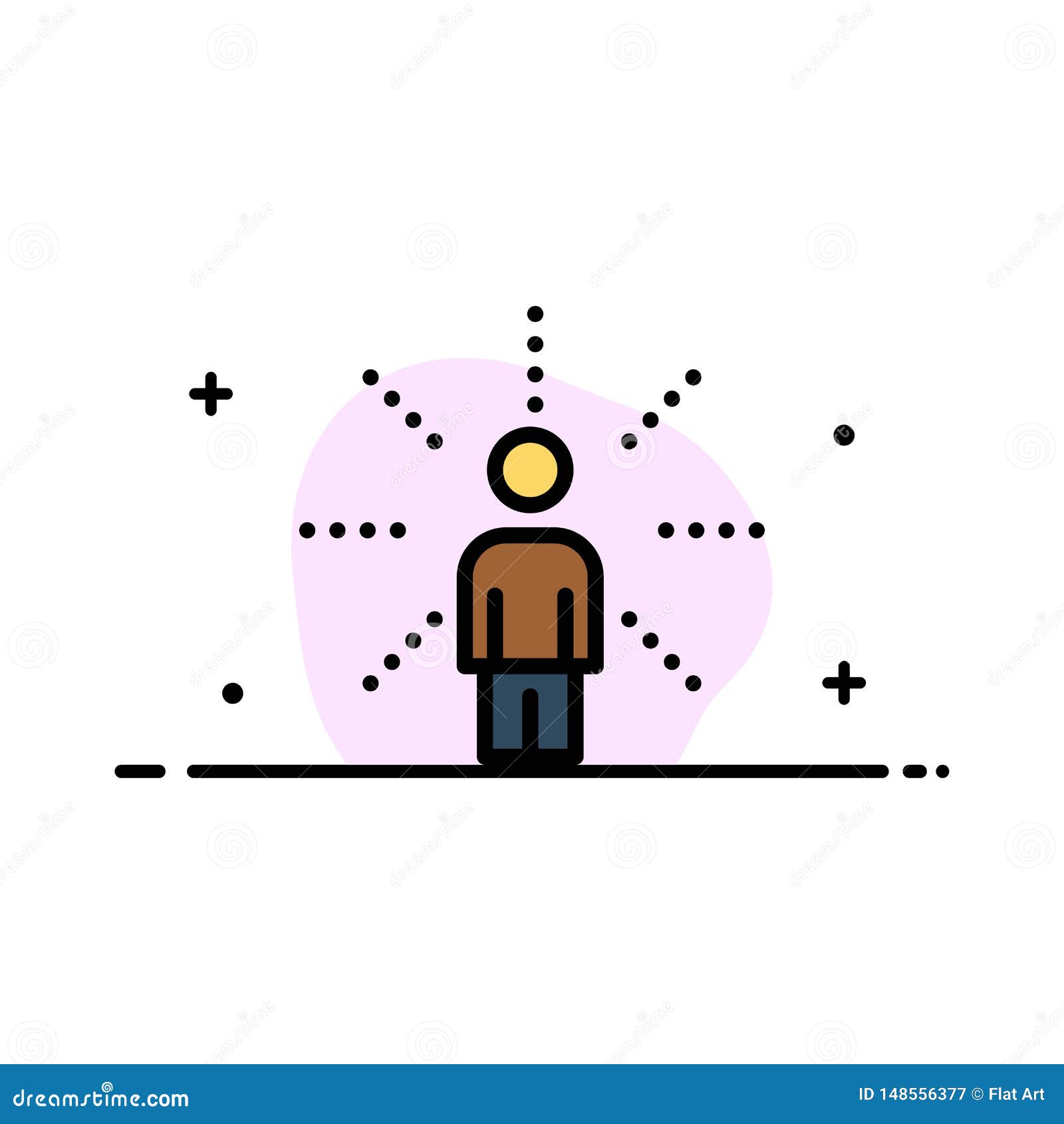 Awareness, Feel, Human, Perception, Sense Business Flat Line Filled ...