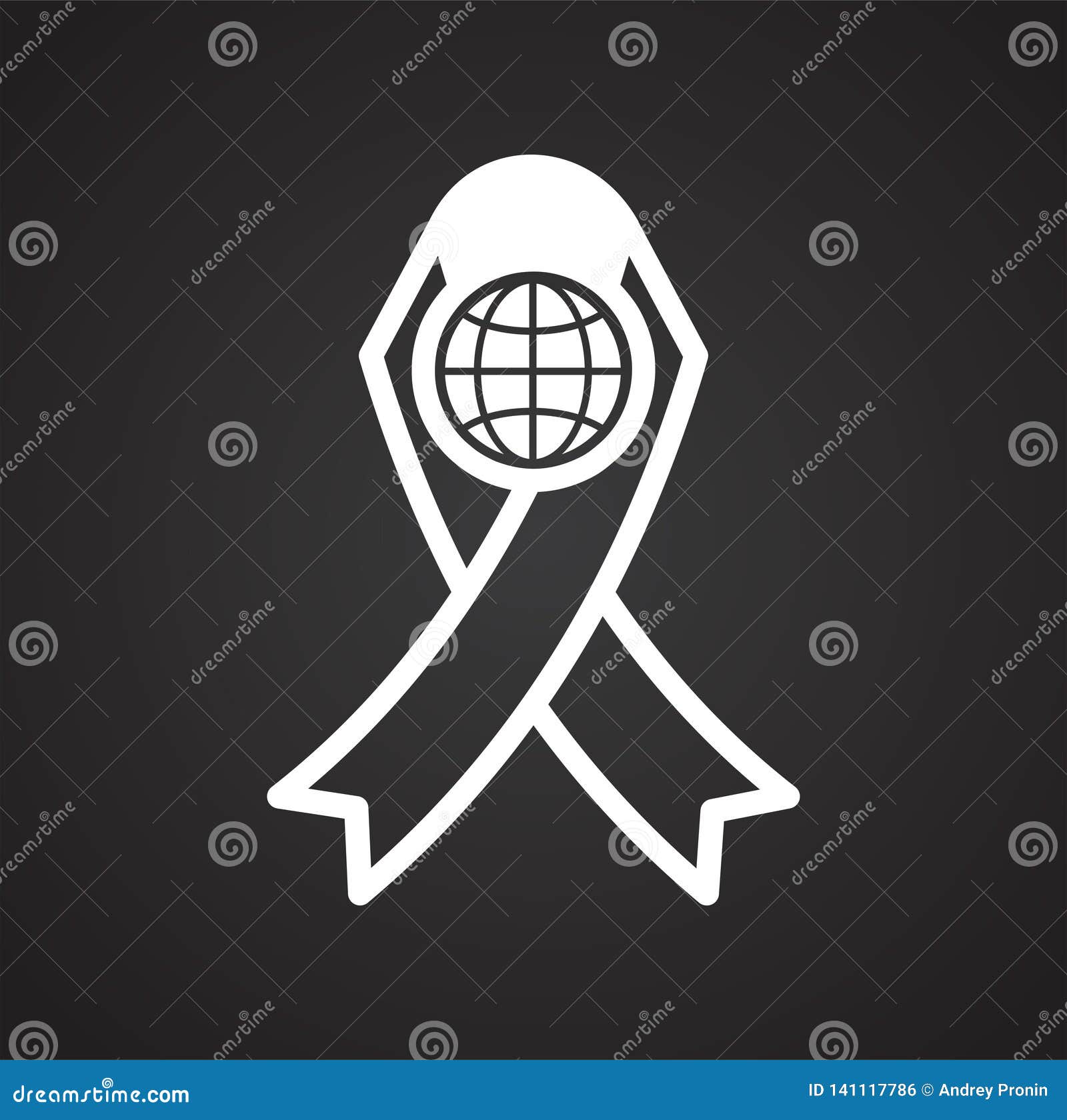 Awareness Icon on Background for Graphic and Web Design. Simple Vector ...