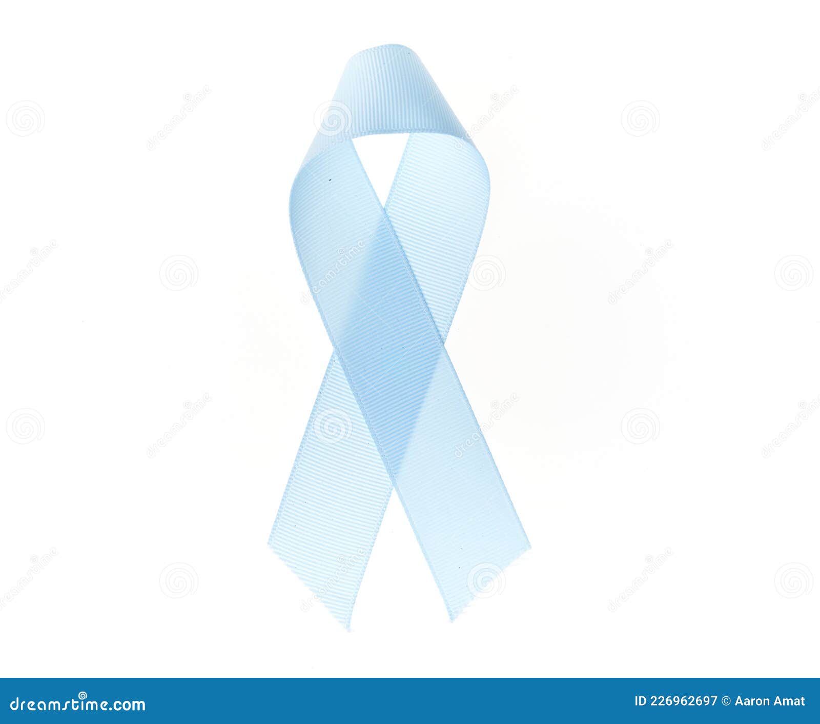 Awareness Light Blue Ribbon Over Isolated White Background Stock Image ...