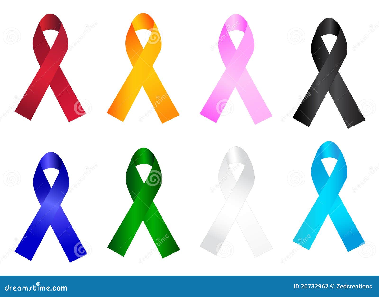 Awareness Ribbon Collection Stock Vector - Illustration of health ...