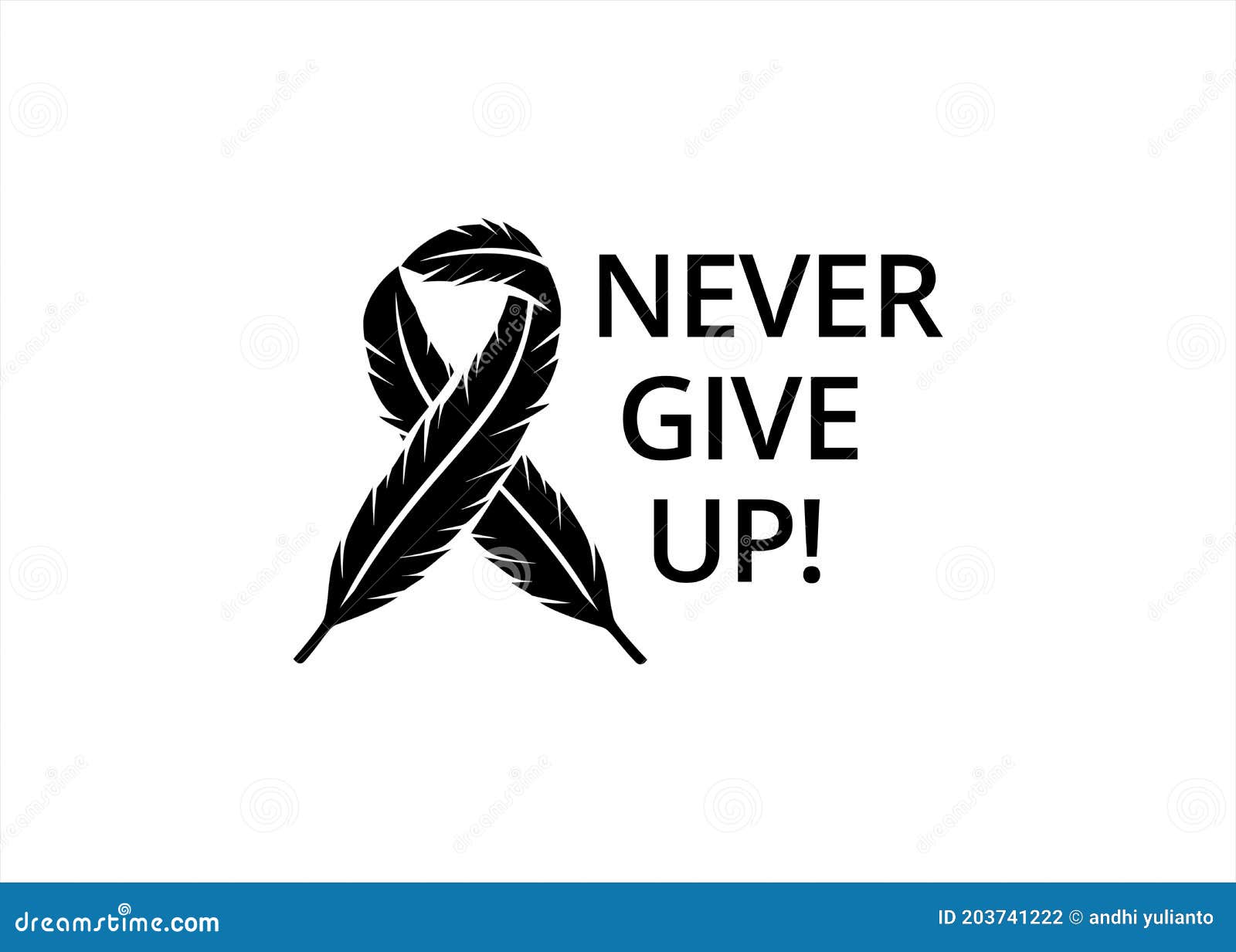 Awareness Ribbon in Feather Shape Vector Graphic Design Template Stock ...