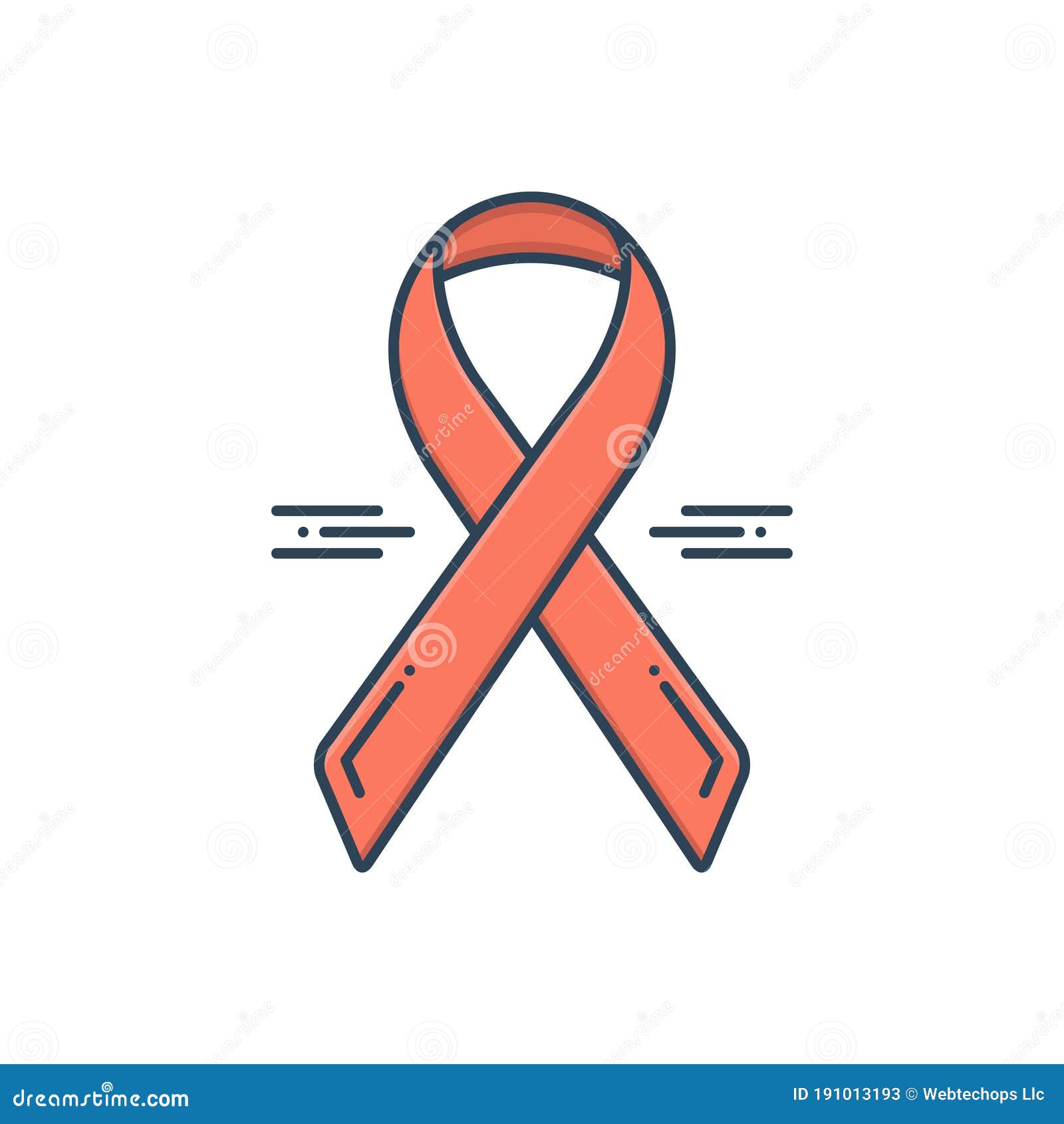 Color Illustration Icon for Awareness Ribbon, Cancer and Treatment ...