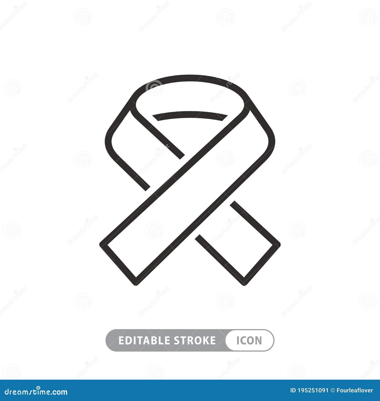 Awareness Ribbon Linear Icon. Support Fight Against Problem Stock ...