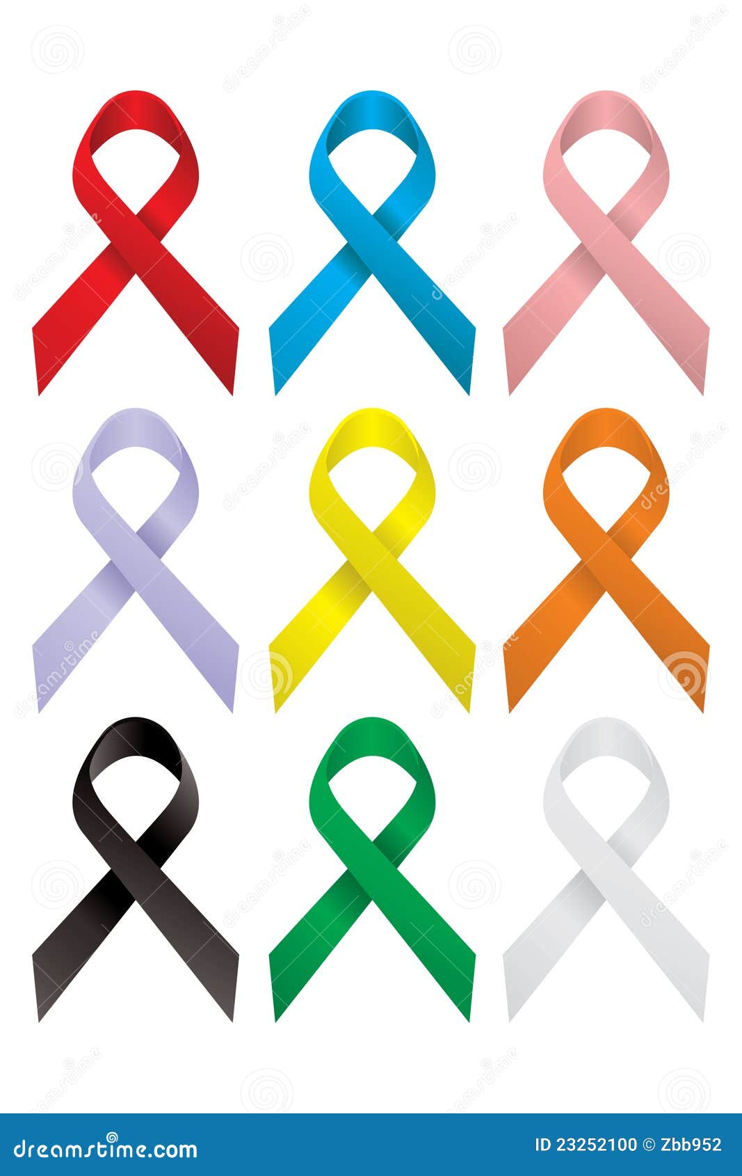 Awareness ribbons stock vector. Illustration of childhood - 23252100