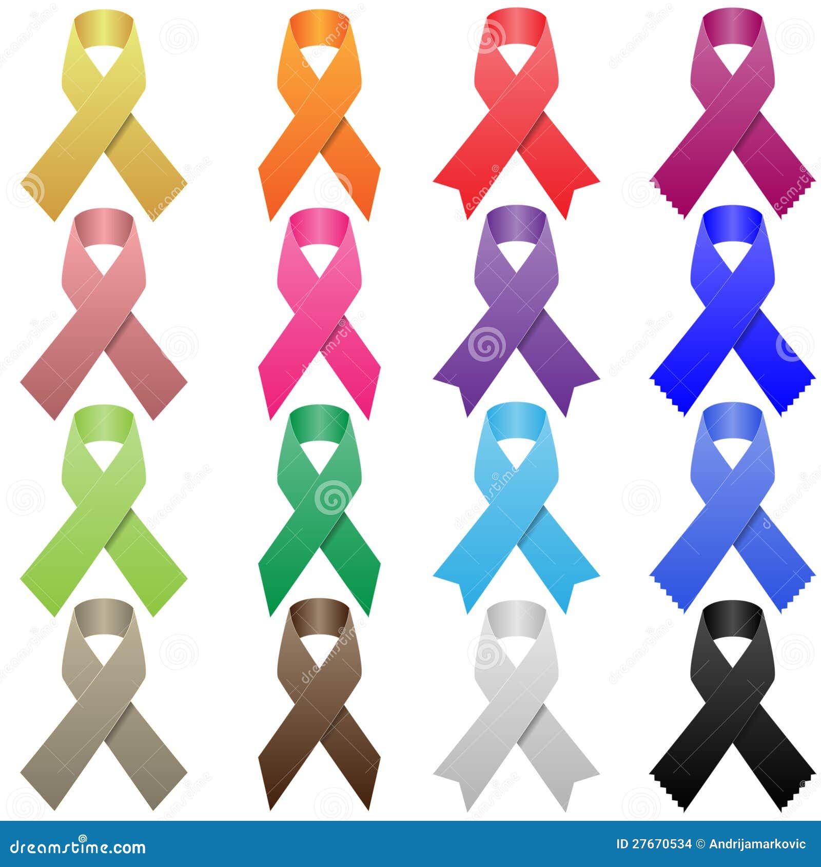 Awareness Ribbons stock vector. Illustration of line - 27670534