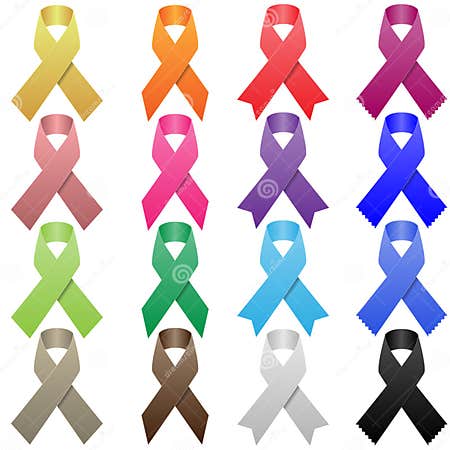 Awareness Ribbons stock vector. Illustration of line - 27670534