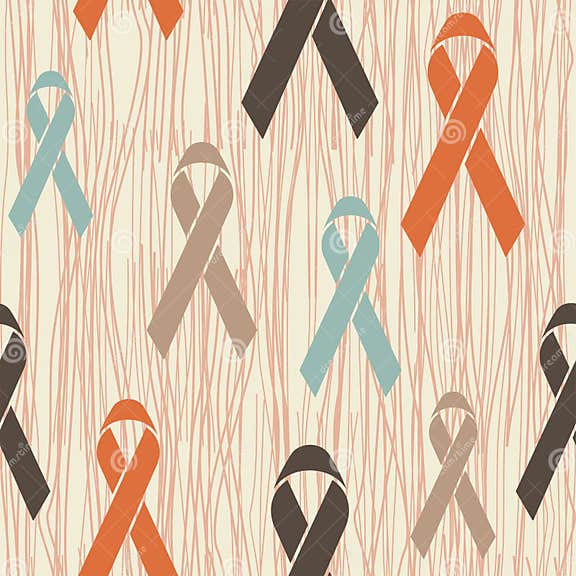 Awareness Ribbons Seamless Pattern Stock Vector - Illustration of ...