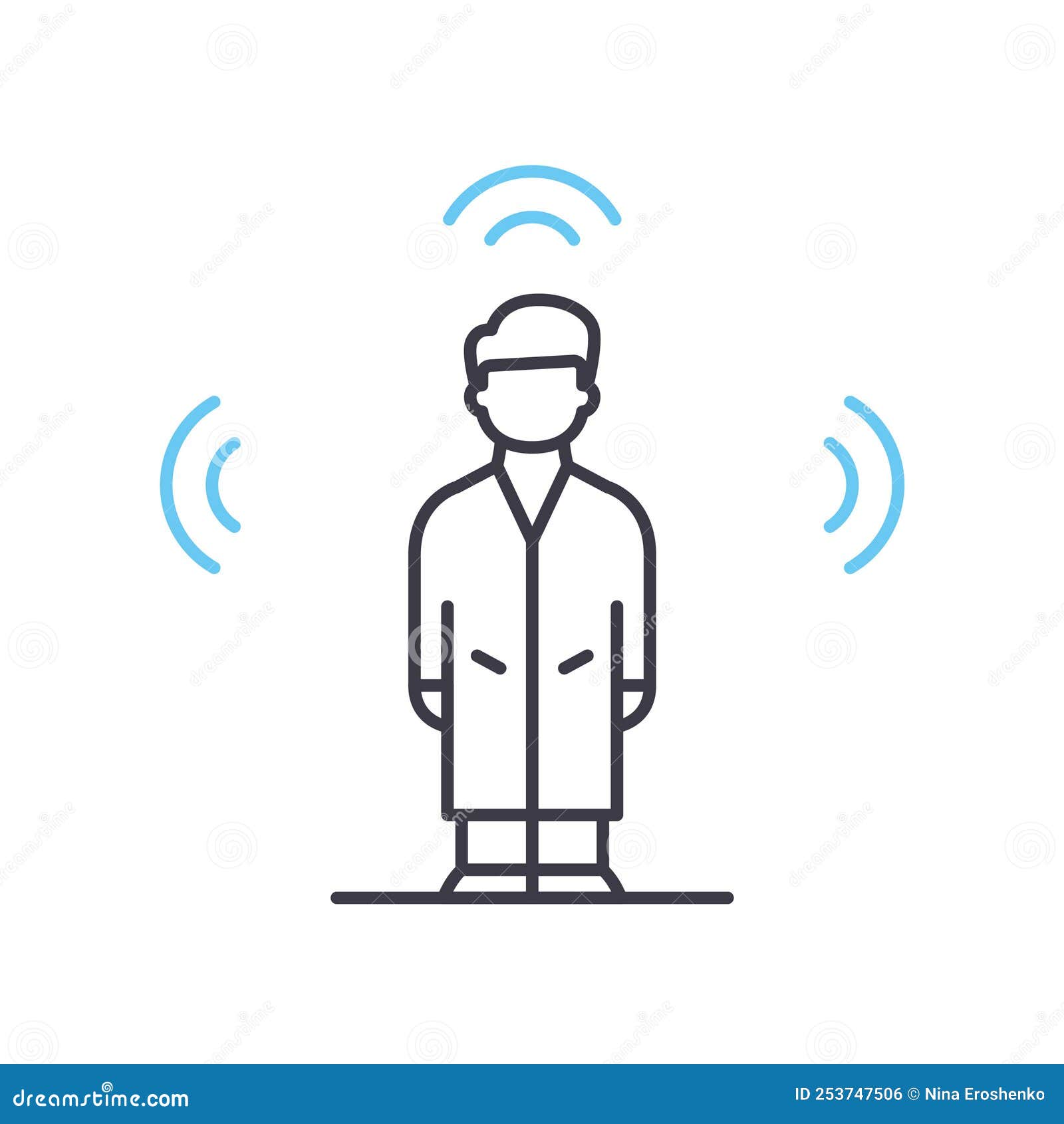 Awarness and Perception Line Icon, Outline Symbol, Vector Illustration ...