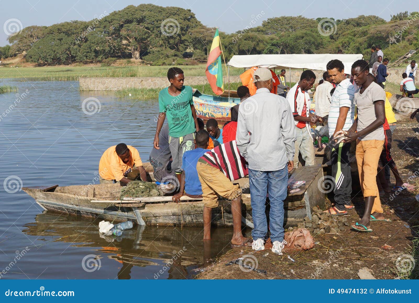 Awassa, Etiopia, Africa fotografia editoriale. Immagine di lago - 49474132