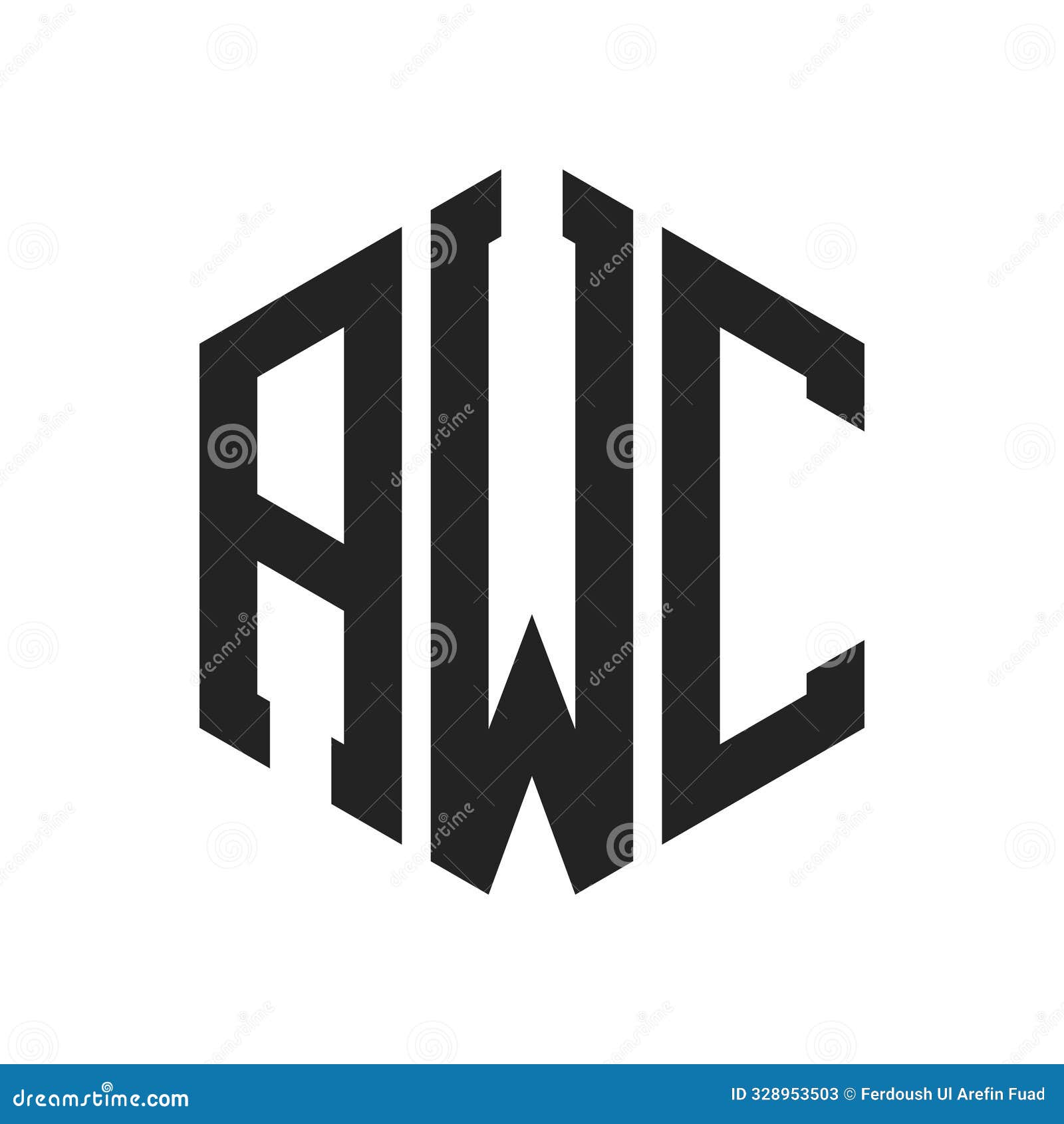 AWC Logo Design. Initial Letter AWC Monogram Logo Using Hexagon Shape ...