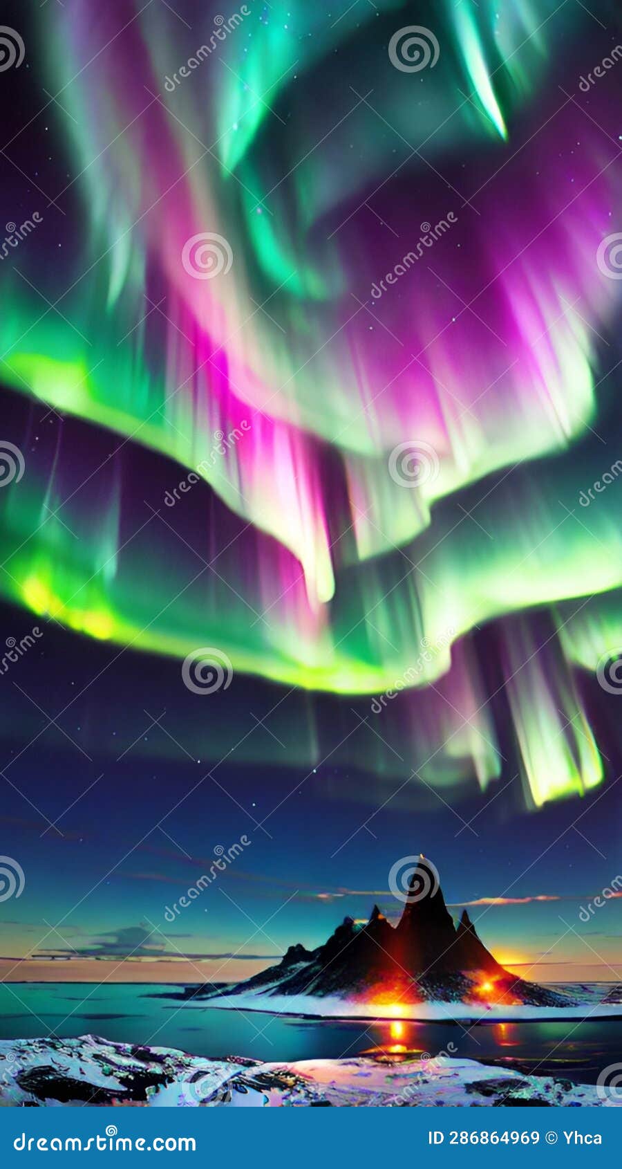 Awe-Inspiring Aurora Borealis Dancing Across Arctic Sky Stock ...