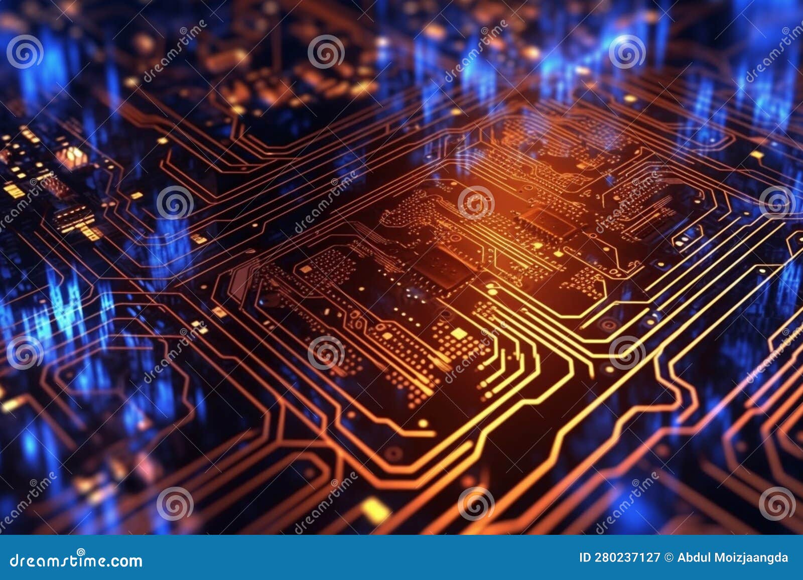 An Awe-inspiring Backdrop of Digital Circuits Symbolizing Futuristic ...