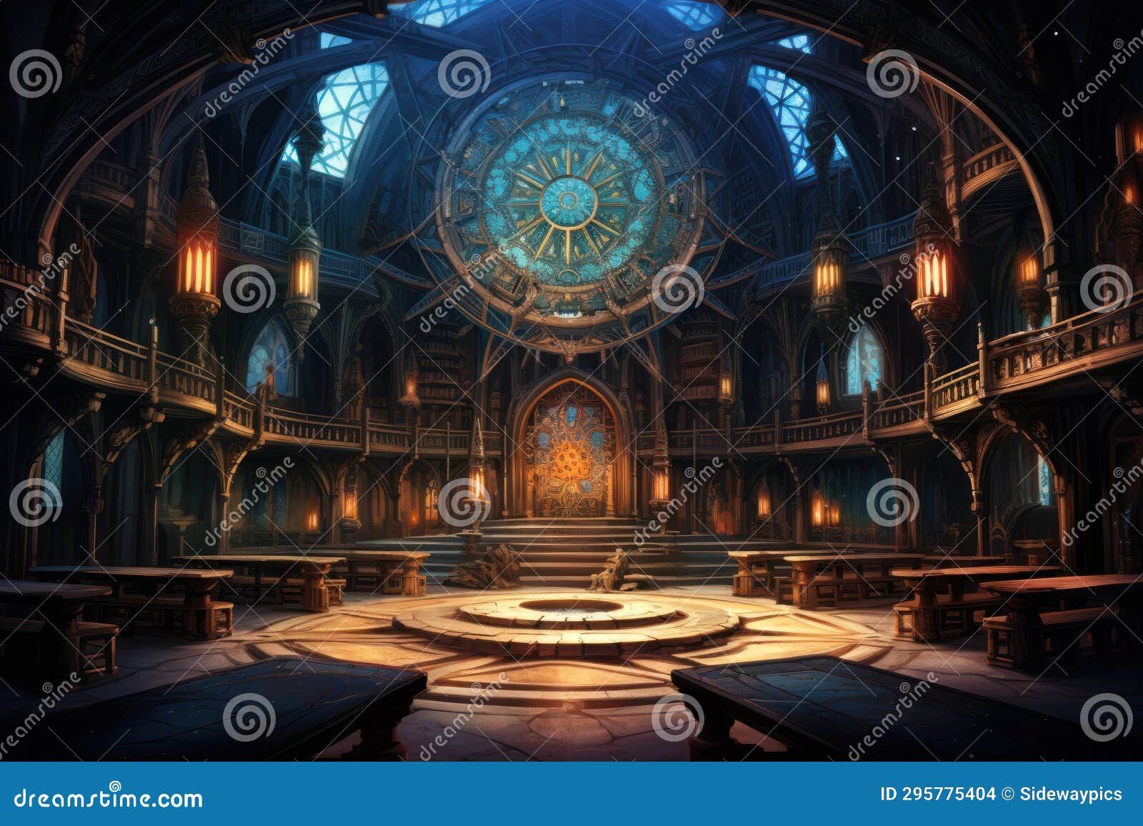 Ancient Celestial Libraries - Generative AI Stock Illustration ...
