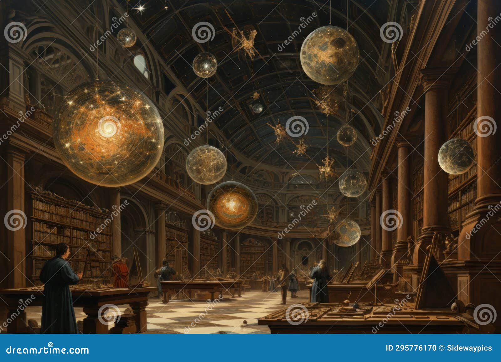 Ancient Celestial Libraries - Generative AI Stock Illustration ...