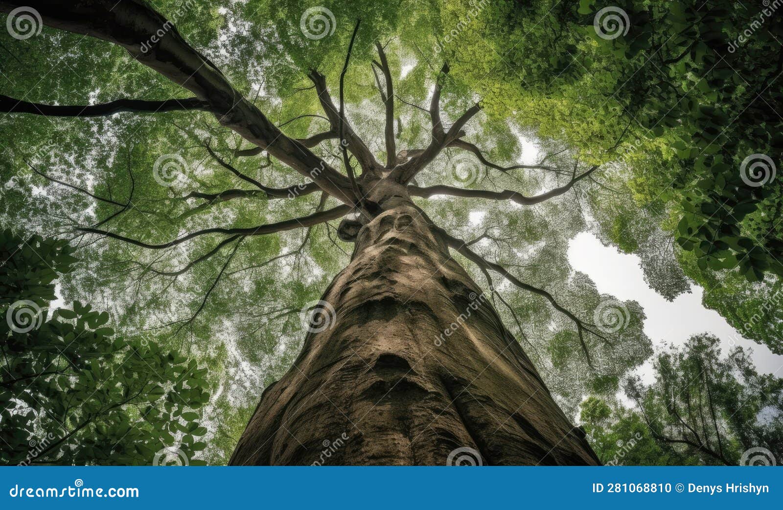 Awe-inspiring Nature Scene with Giant Tree Canopy Creating Using ...