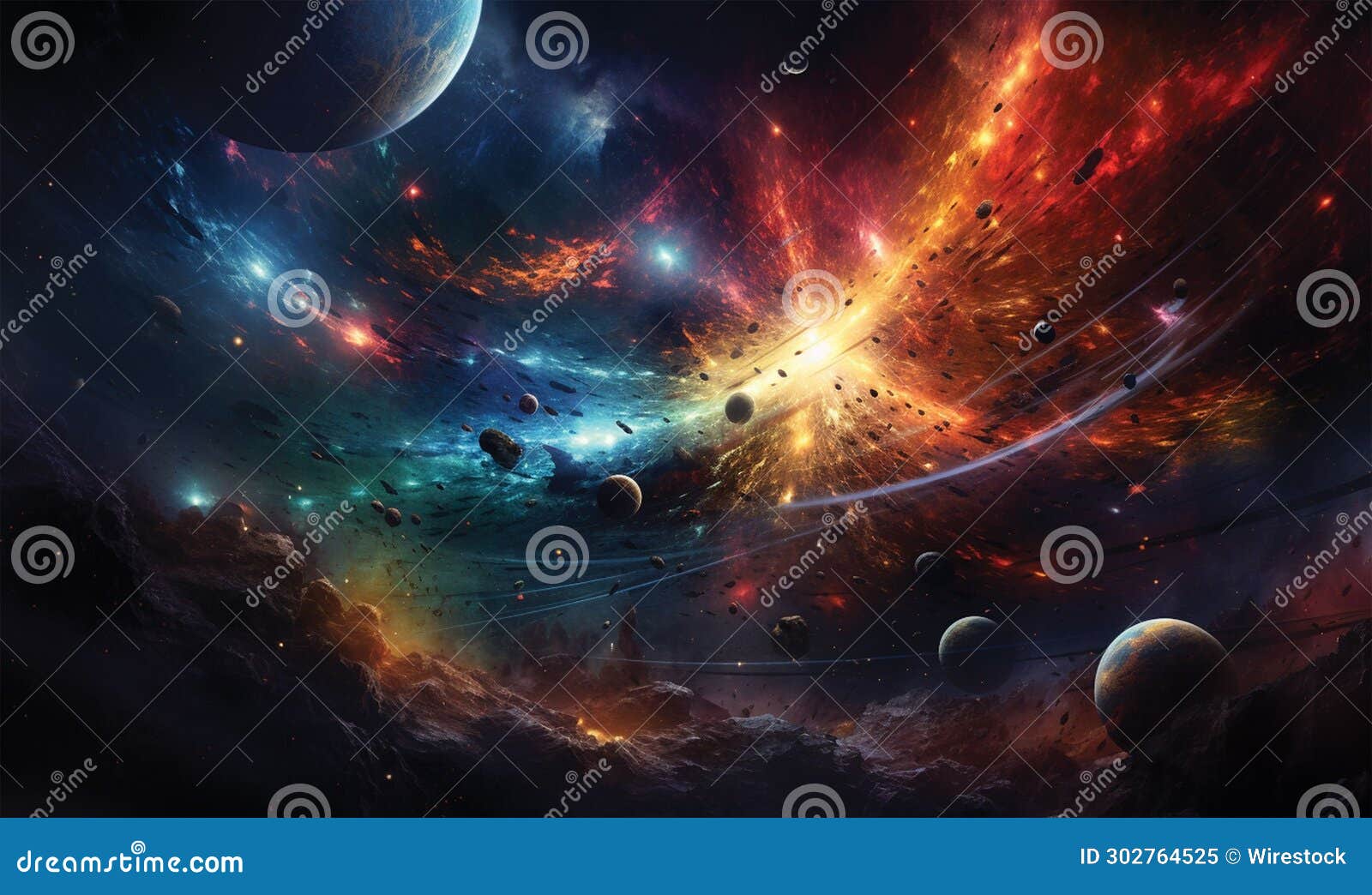 Planetary Space Space Occupied By Planets And Their Satellite Royalty ...
