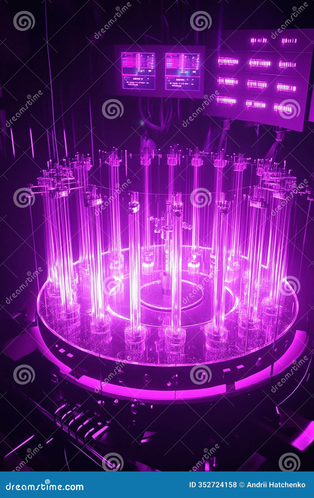 Awe-inspiring Quantum Computer Core Visualization Radiating Intense ...