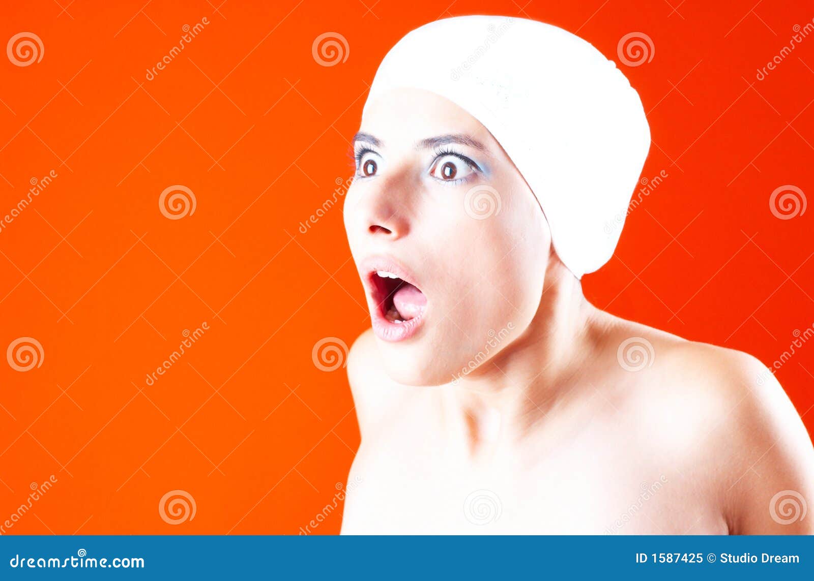 Awe in Orange and Red stock image. Image of bewilderment - 1587425