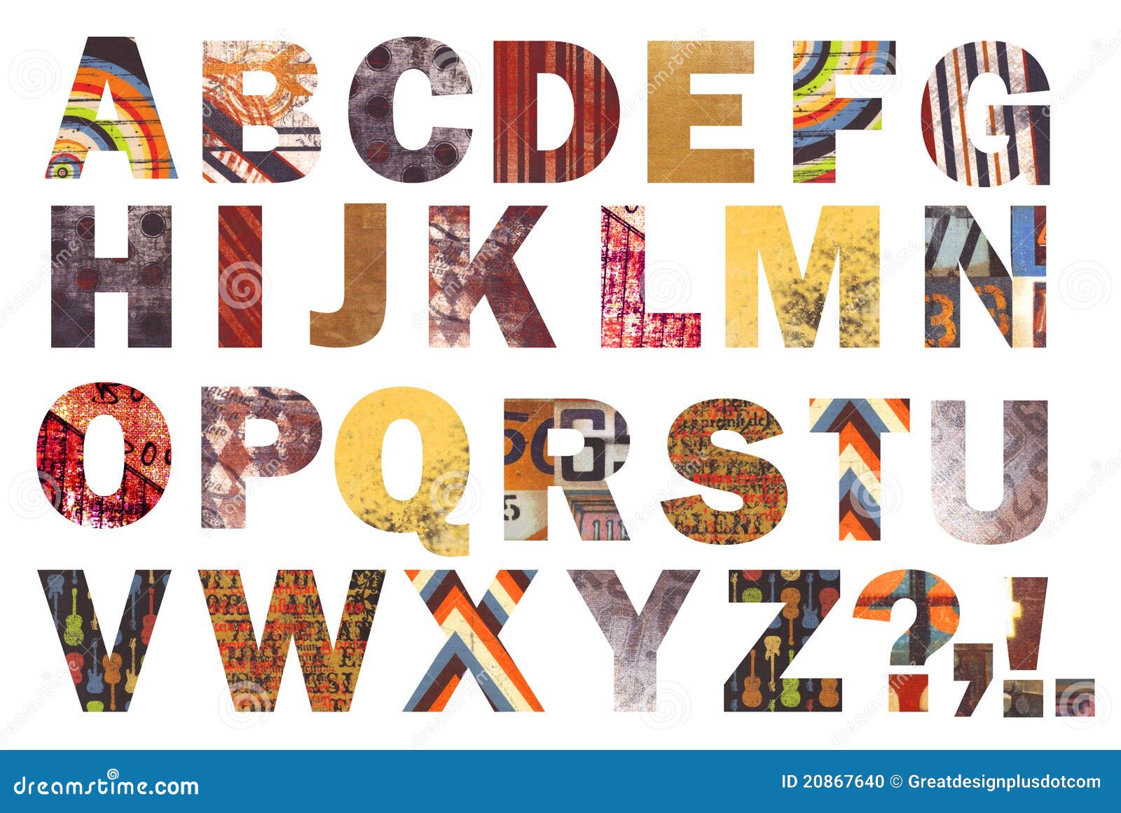 Awesome Abstract Alphabet! stock illustration. Illustration of serif ...