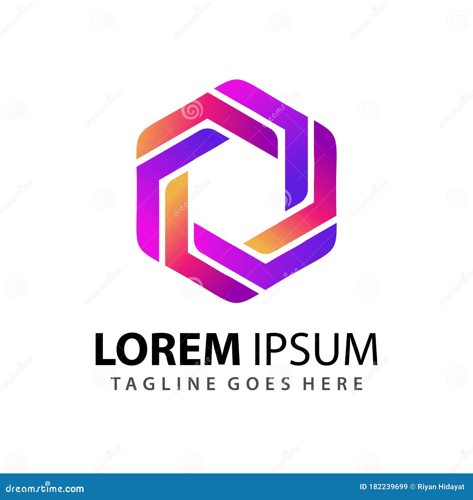 Awesome Abstract Gradient Hexagon Arrow Spin Company Modern Logo Design Template Premium Vector ...