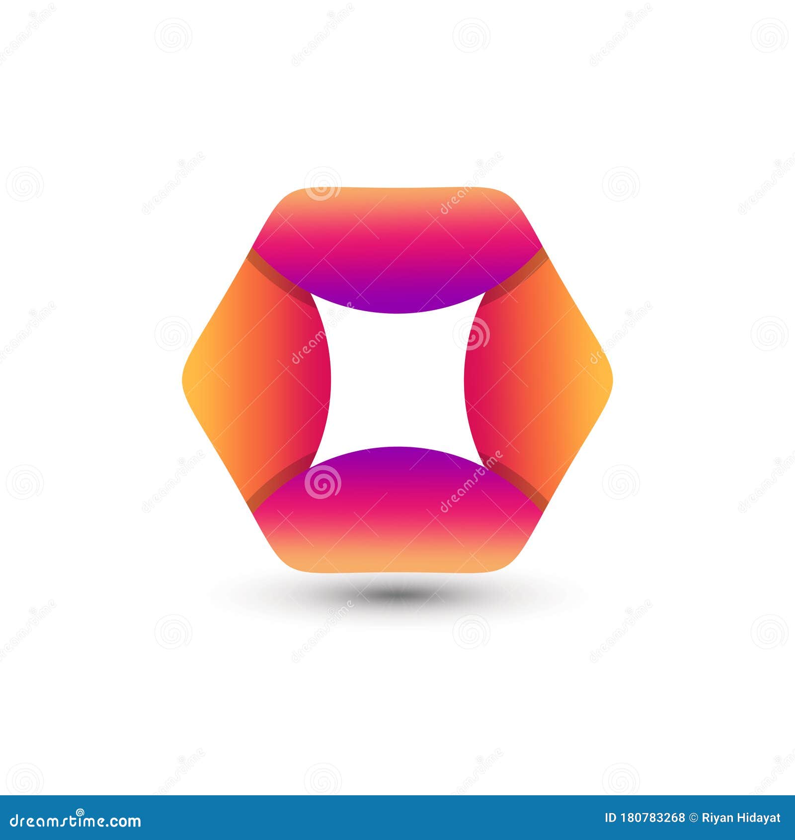 Awesome Abstract Gradient Hexagonal Logo Design Template Premium Vector Stock Vector ...