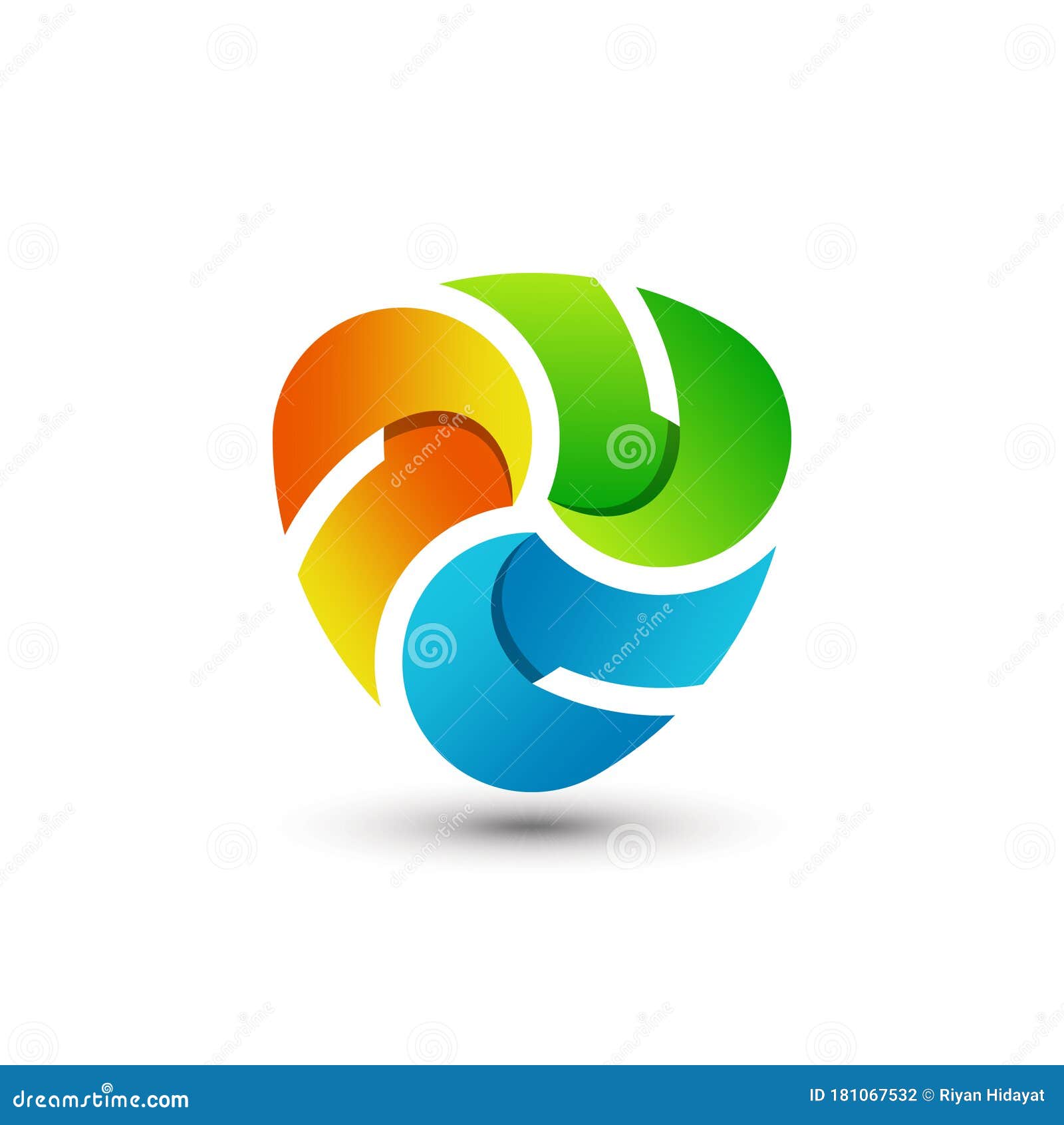 3d Triangle Shield Logo Concept Design. Symbol Graphic Template Element ...