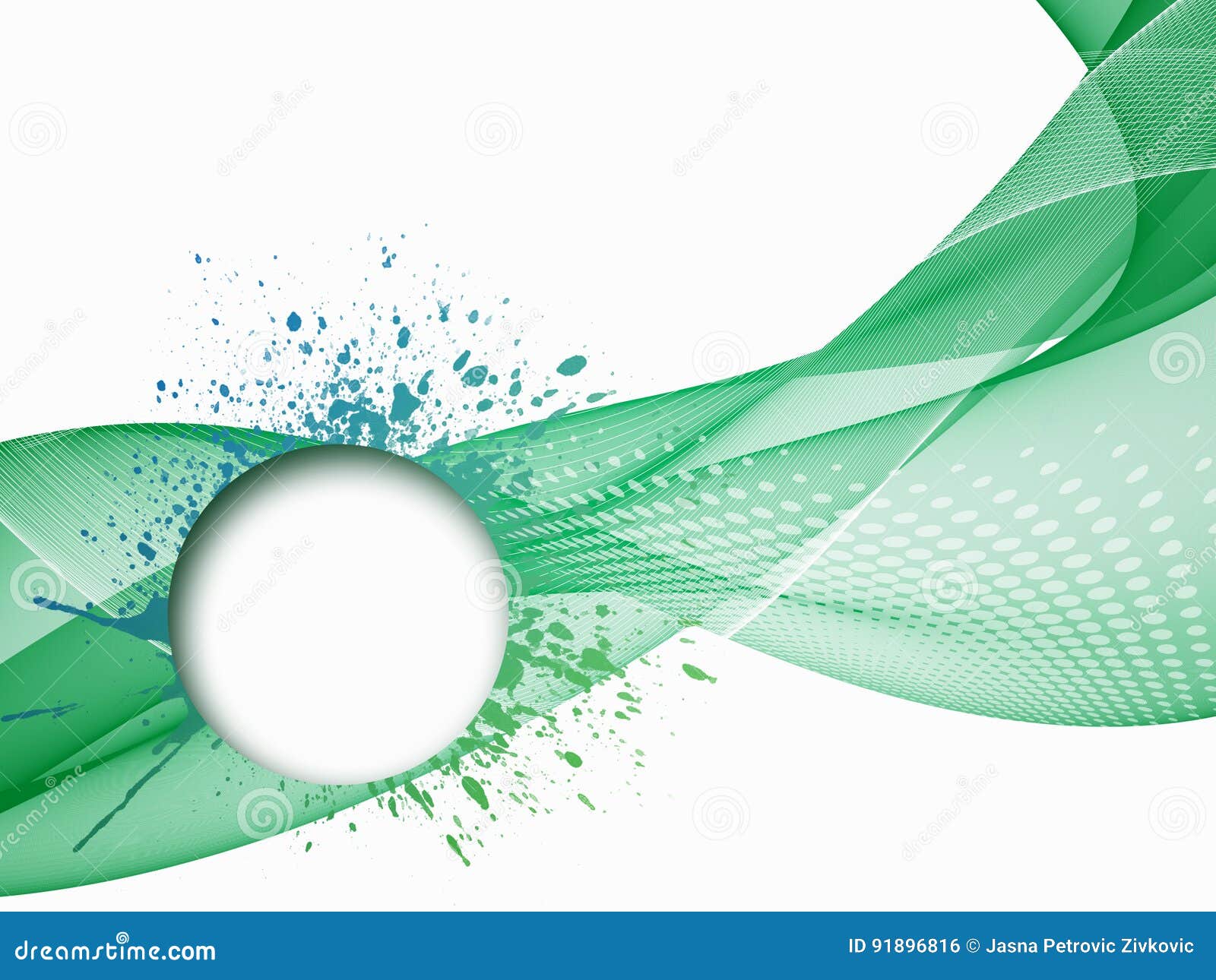 Awesome Abstract Green Wave Design Stock Illustration - Illustration of ...