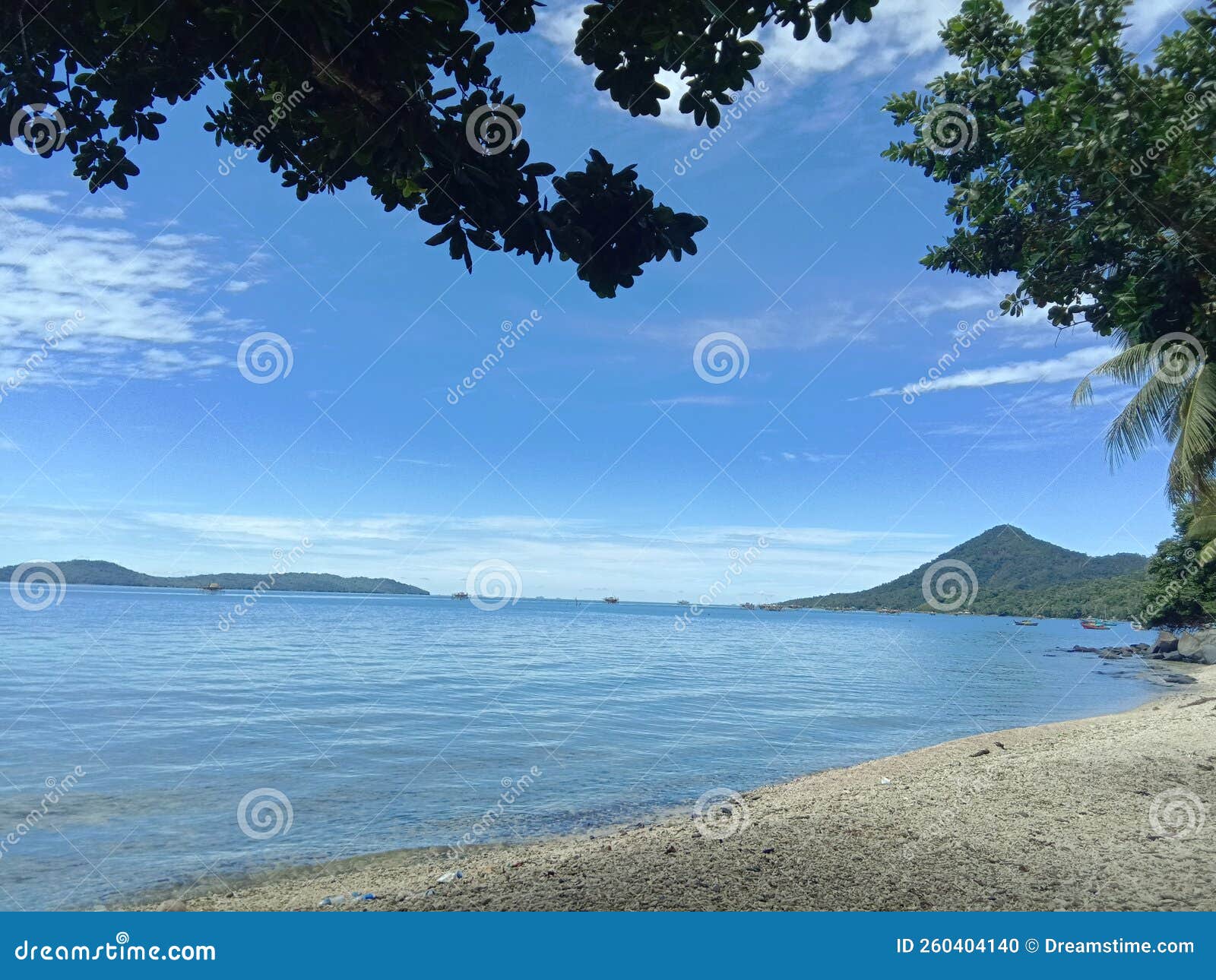 Awesome Beach and Mountain in Lemukutan Island Stock Photo - Image of ...
