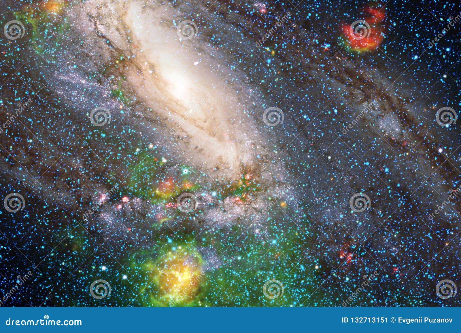 Awesome Beautiful Nebula Somewhere in Outer Space Stock Image - Image ...