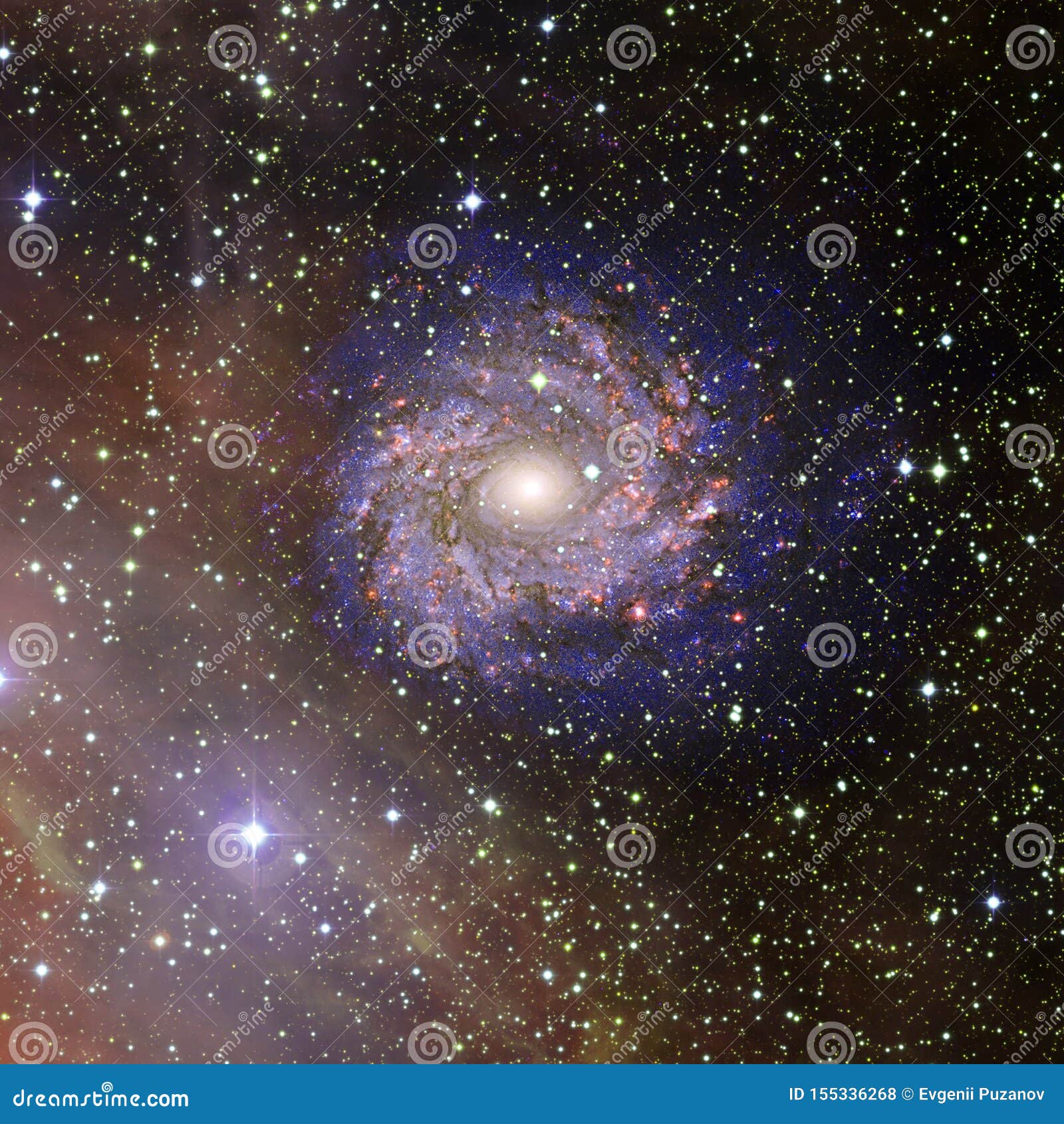 Awesome Beauty of Starfield Somewhere in Deep Space Stock Illustration ...