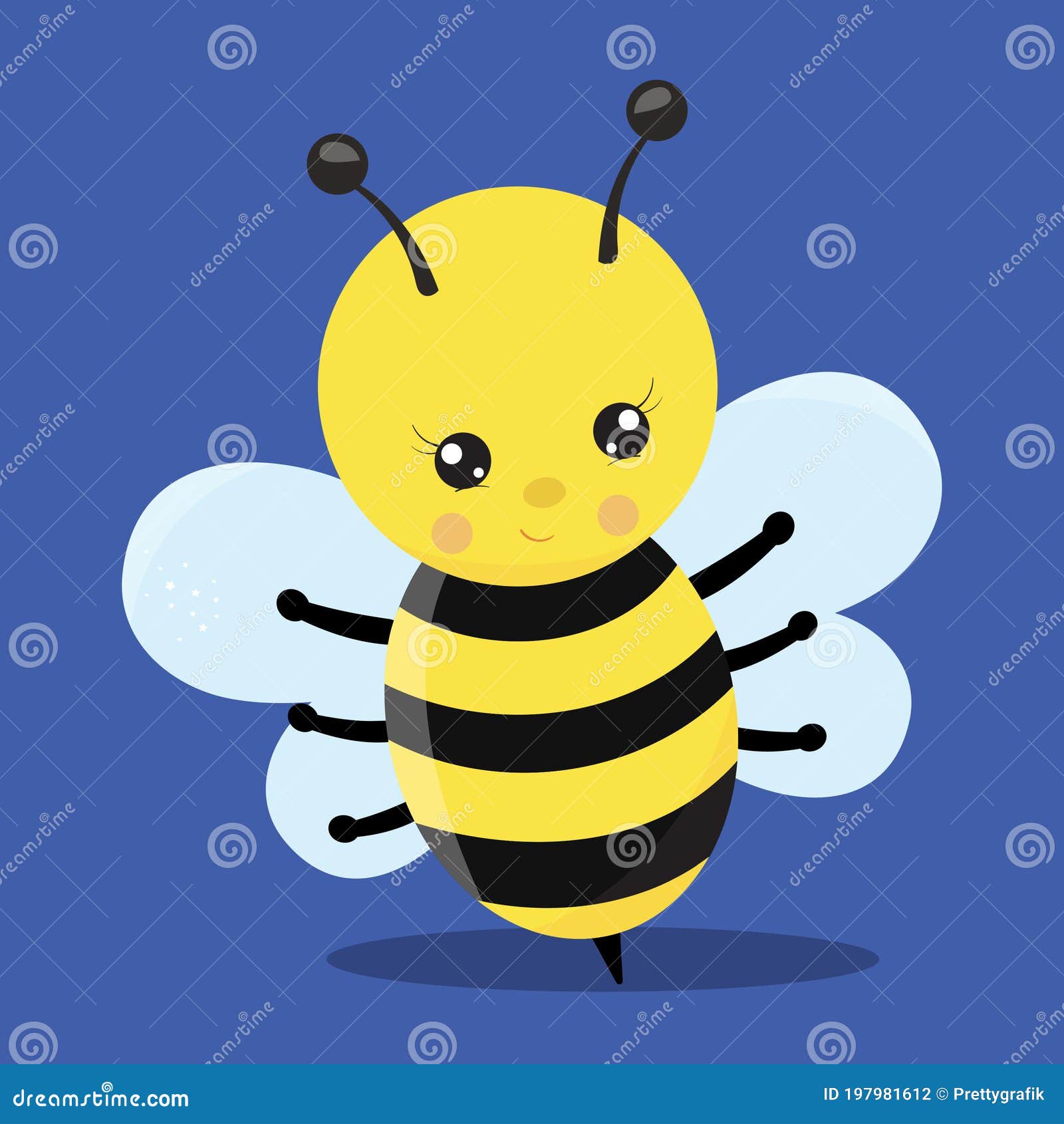 AWESOME BEE FRONT 03 stock vector. Illustration of vectors - 197981612